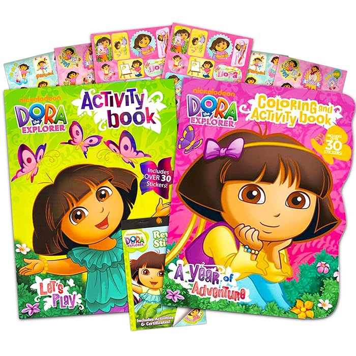 Buy Dora the Explorer Coloring Books with Stickers Bundle (120 Pages ...