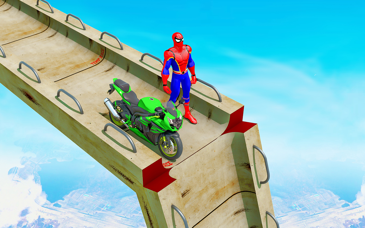 GT Bike Mega Ramp Games: Bike Stunt Games Superhero Bike Racing Games ...