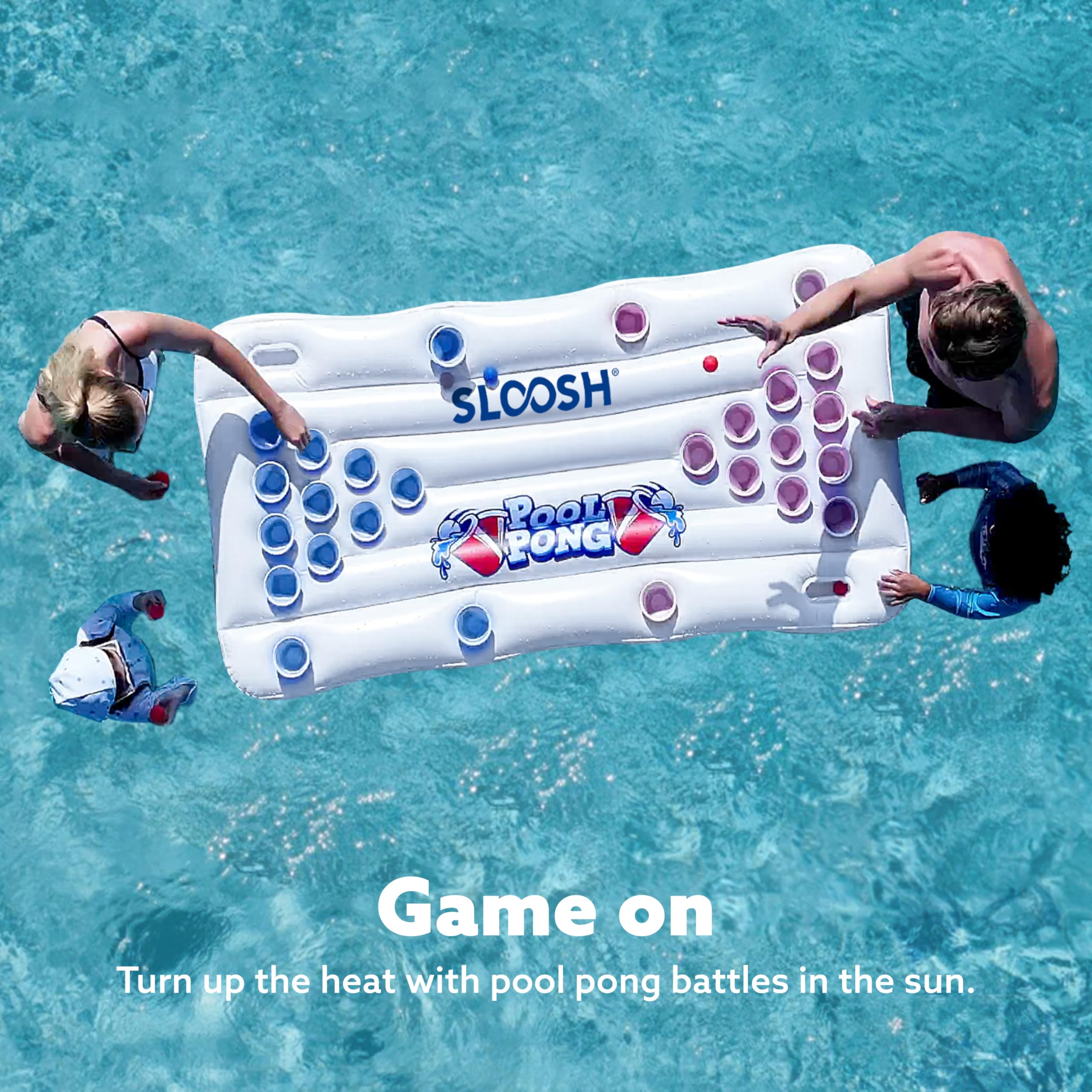 Snapklik.com : SLOOSH Pool Floats Inflatable Pong Table Pool Games For ...