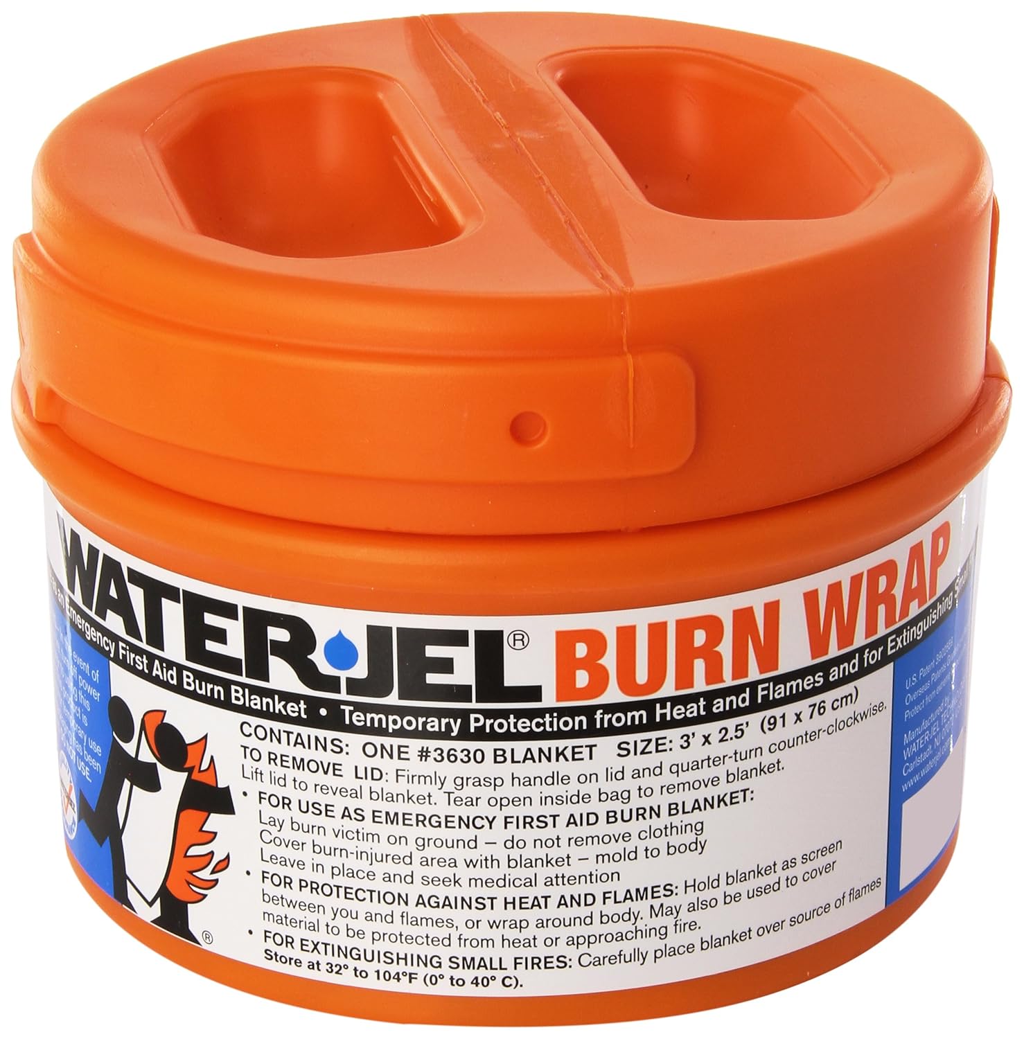Water-Jel Technologies 3630-04 Burn Wrap em Lata, 3′ x 2.5′ – 1 ...