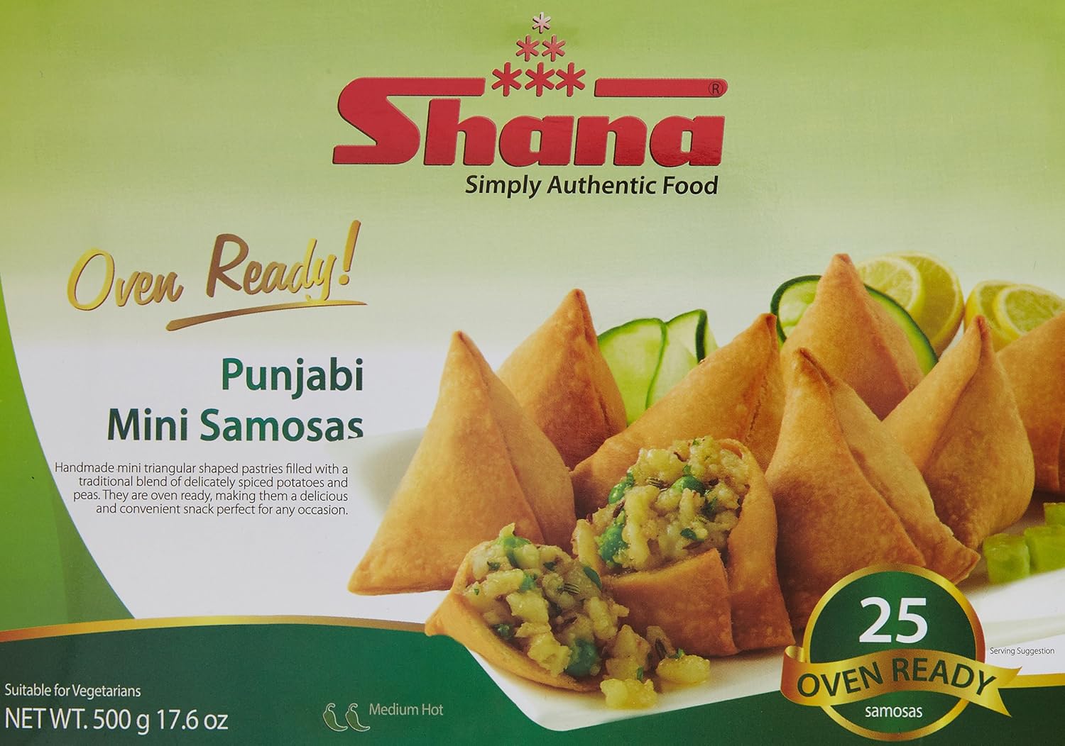 Shana Punjabi Peas and Potato Samosa, 500g (Frozen) : Amazon.co.uk: Grocery