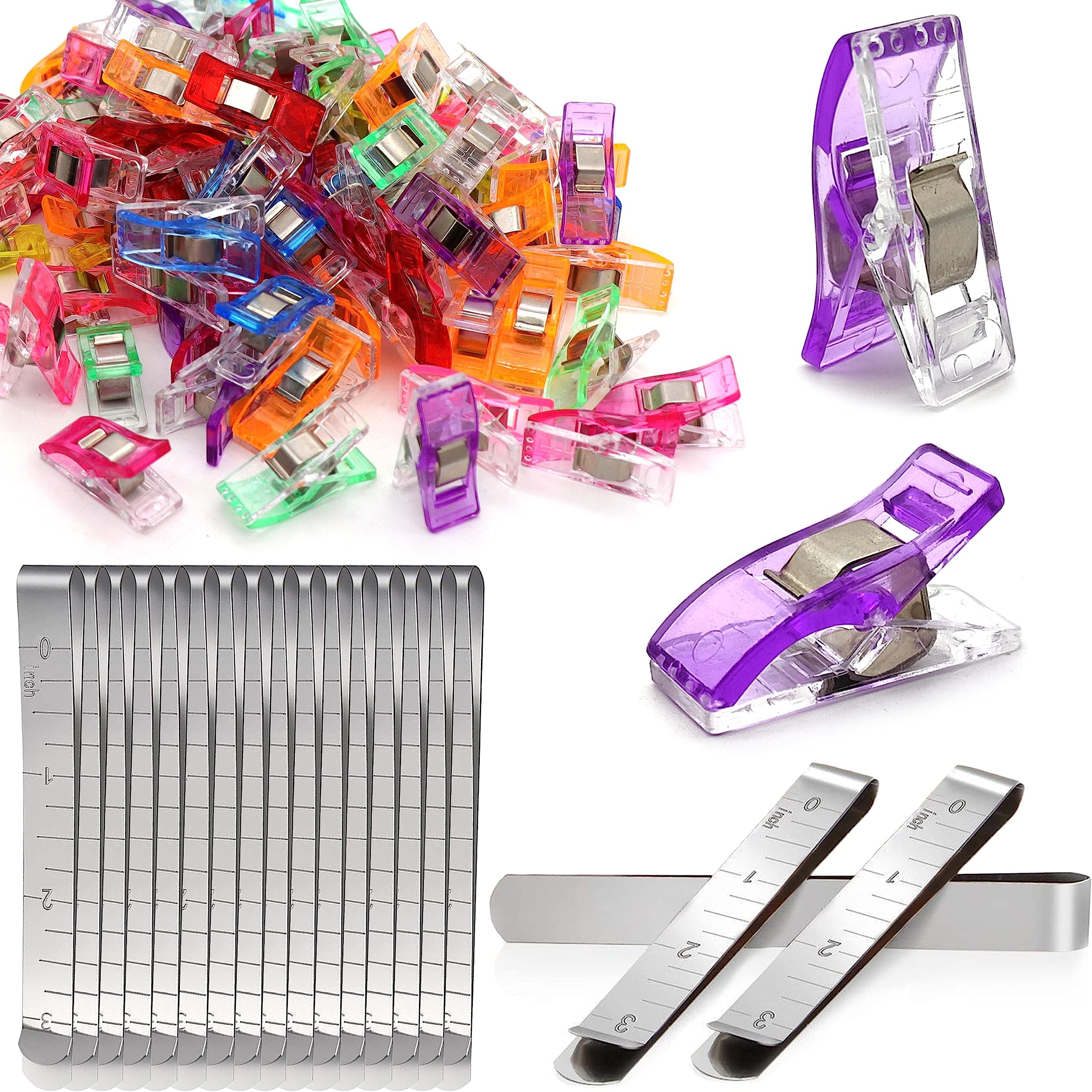 Amazon.com : 12 Pcs Sewing Clips Stainless Steel Hemming Clips Hem ...