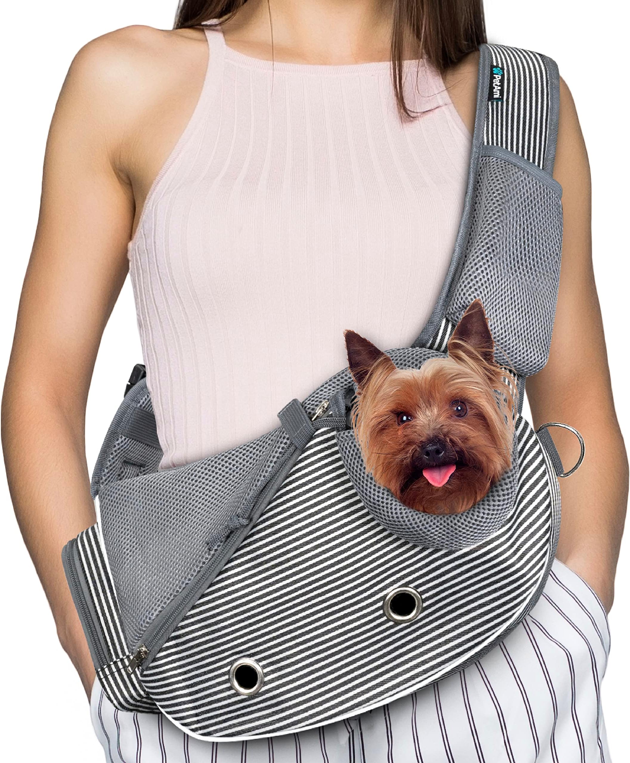Amazon.com : PetAmi Dog Sling Carrier for Small Dogs, Puppy Carrier ...