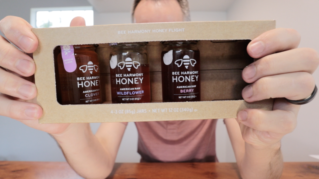 Watch Taste Test& Bee Harmony Mini Premium Raw Honey Gift Set on Amazon ...
