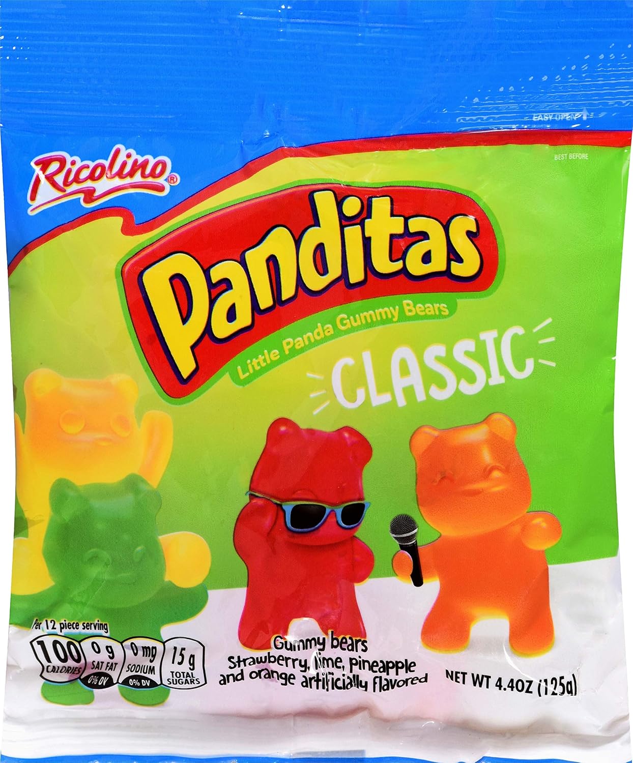 Amazon.com : Ricolino Panditas Little Panda Gummy Bears - Strawberry ...