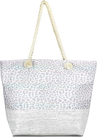 Amazon.com: Funky Junque Beach Tote Bag: Leopard Print Metallic : Clothing, Shoes & Jewelry