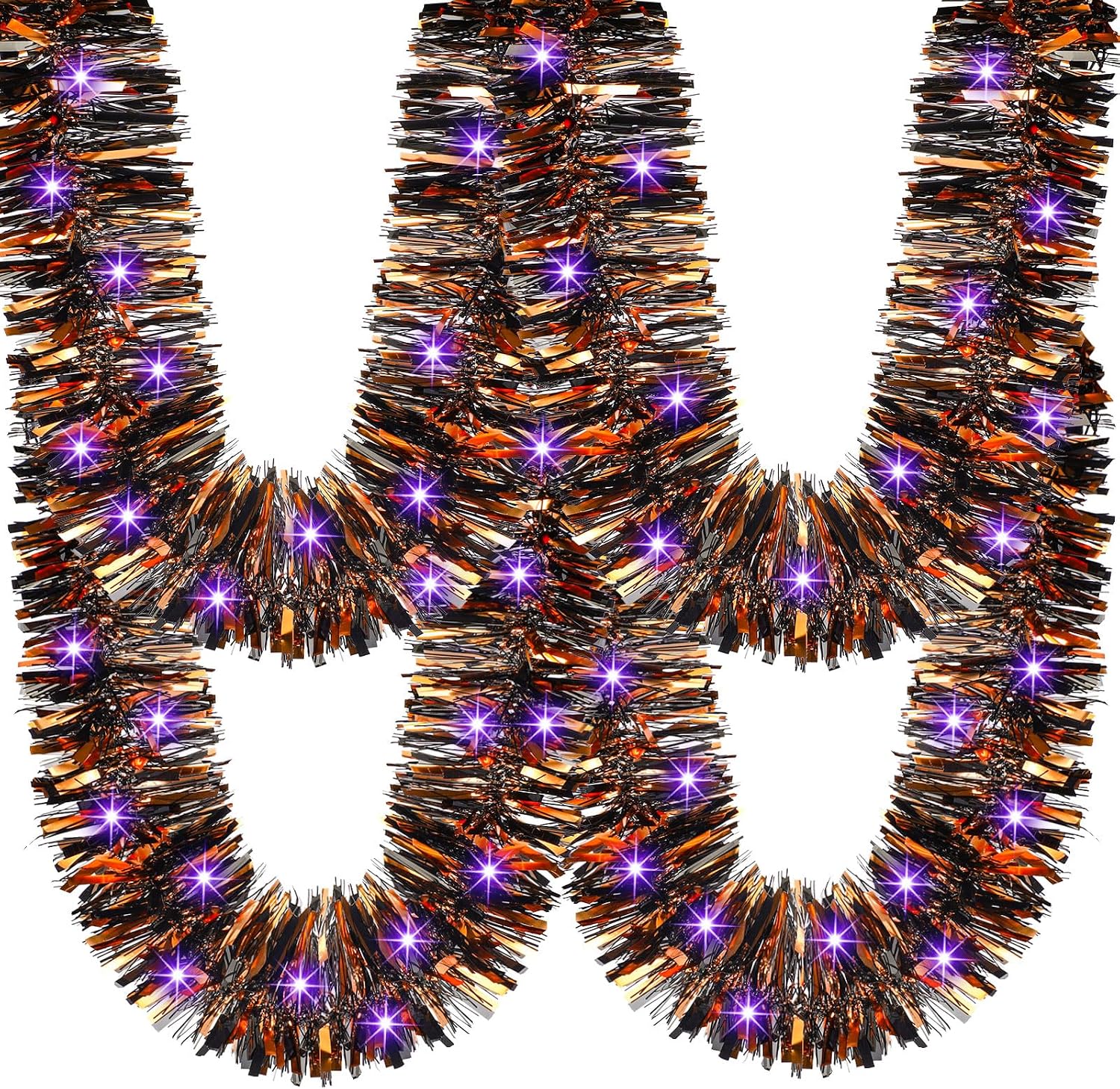 Amazon.com: Chuangdi 16.4 ft Halloween Tinsel Garland Halloween Twist ...