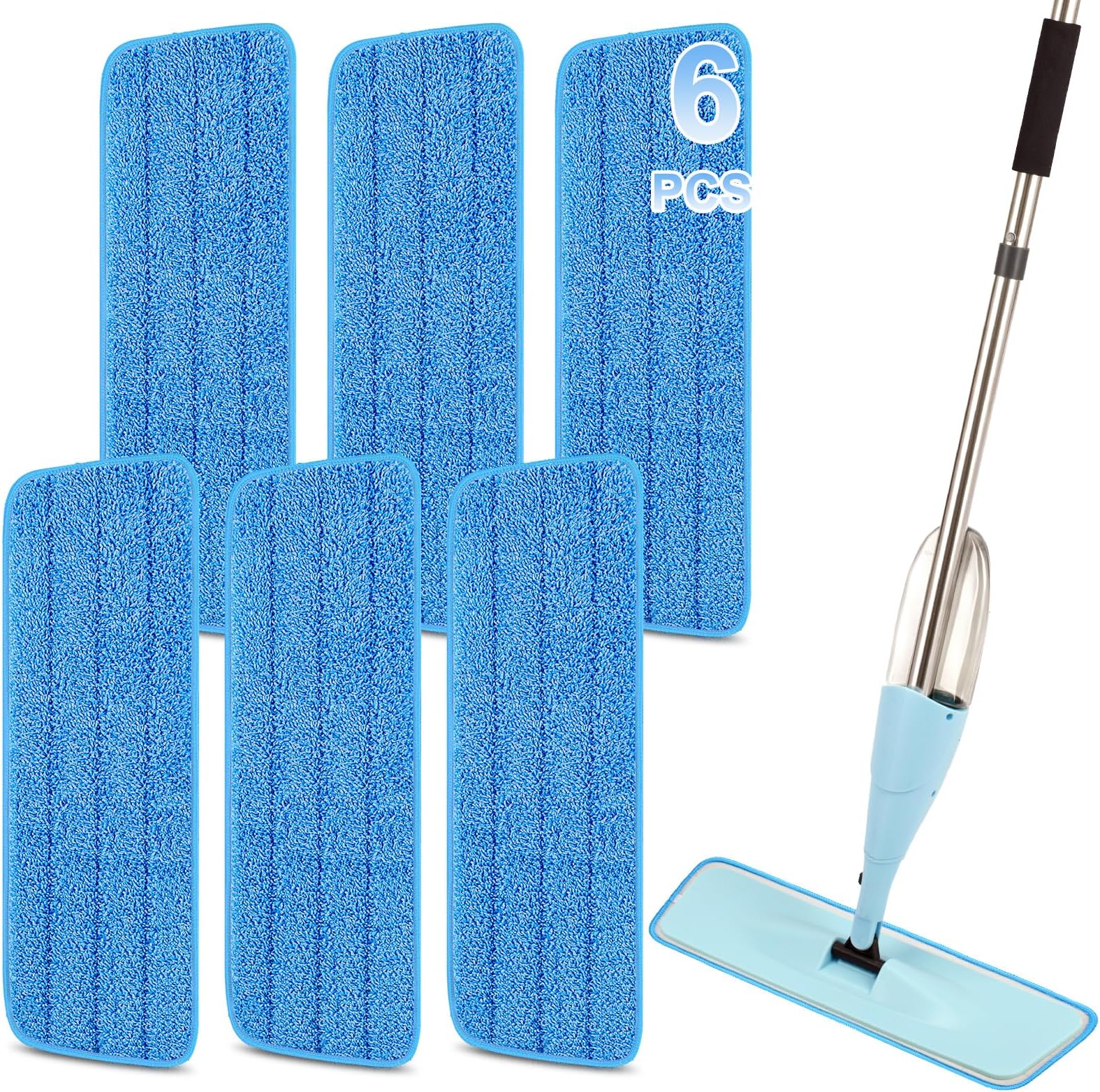 Amazon.com: 16.5 Inch Reusable Mop Pads Microfiber Spray Mop ...