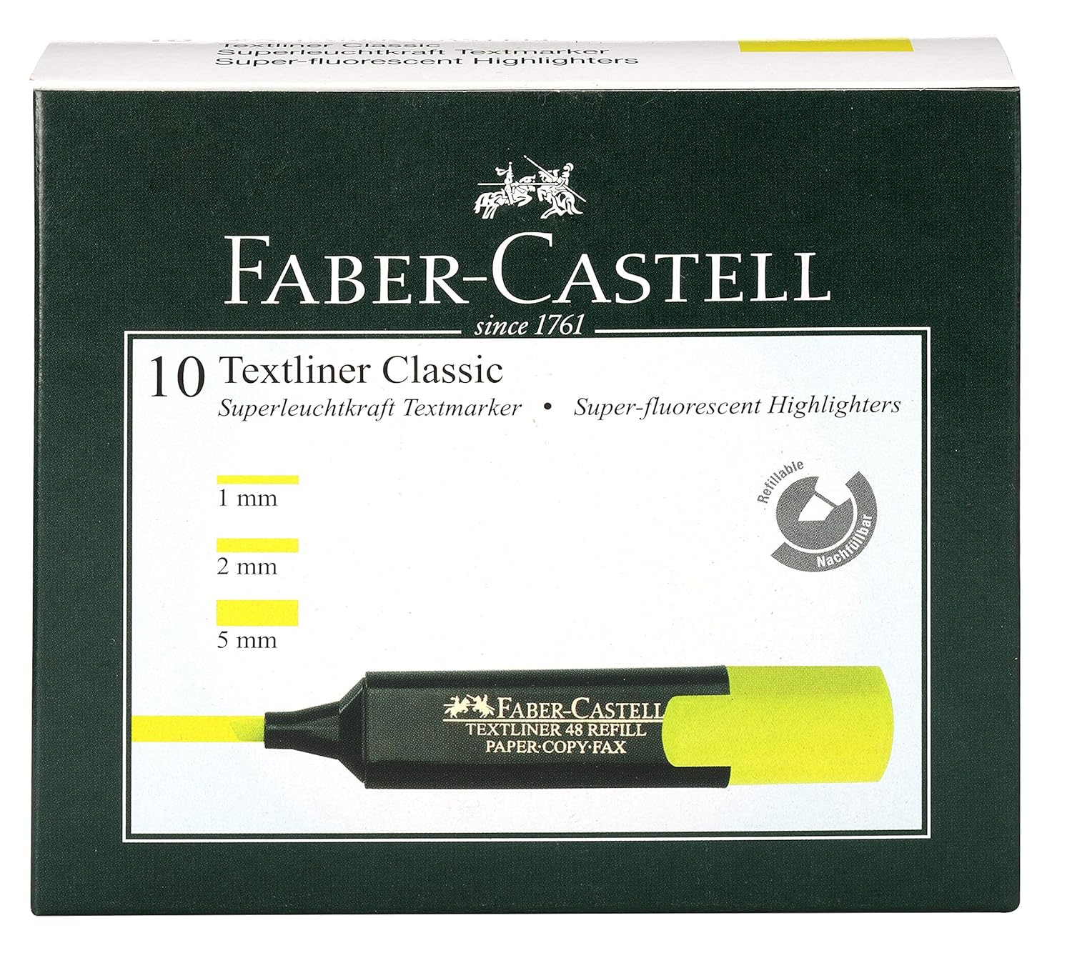 Faber-Castell Classic Bold Textliner - Pack Of 10, Multicolor : Amazon ...