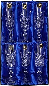 Crystal Of Distinction Hand Cut 24% Lead Crystal Champagne flutes X 6 ...