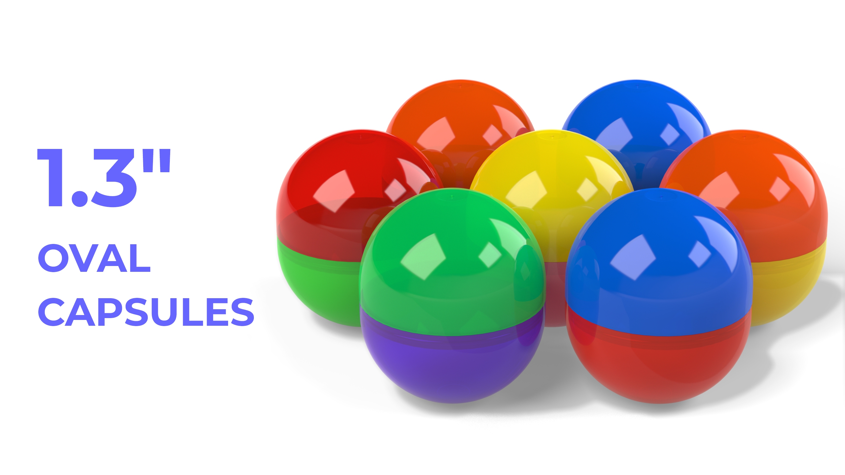 Watch Overview of 1.3" Oval-Shaped Vending Machine Capsules on Amazon Live