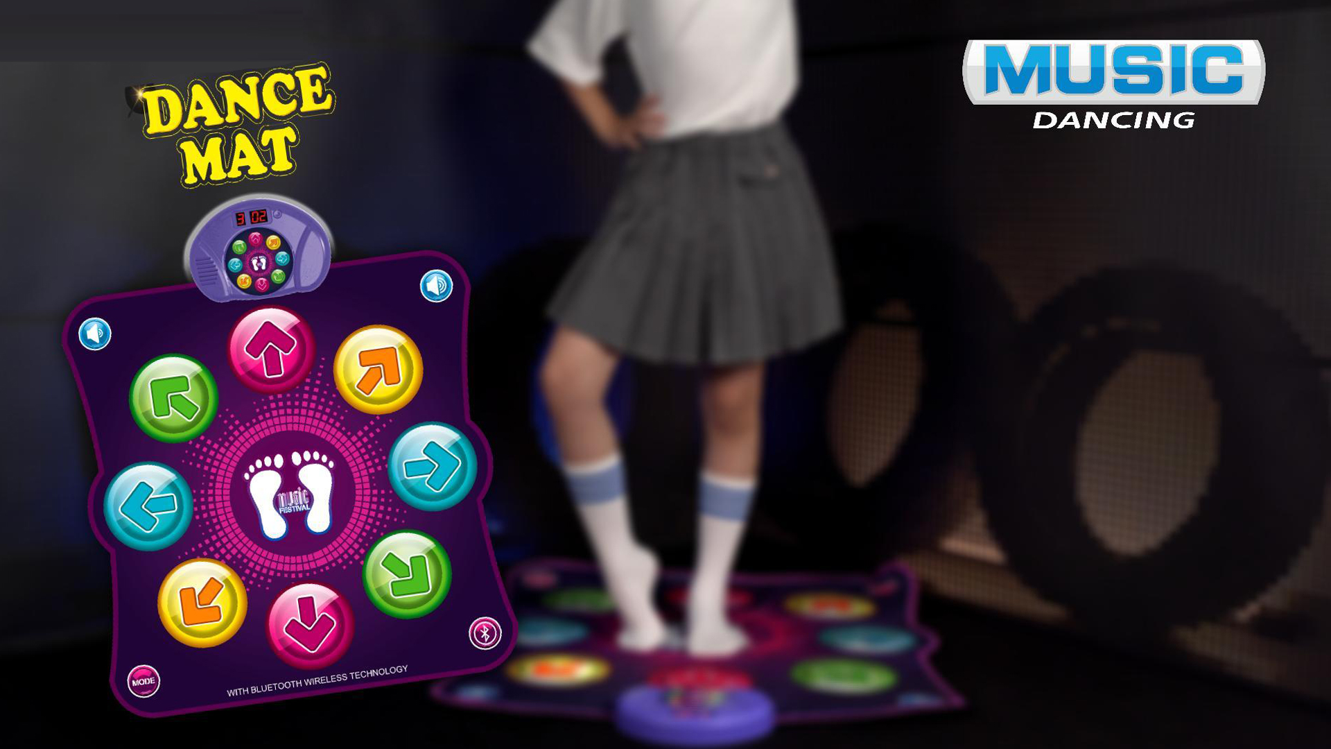 Watch Light Up 8 Arrows Dance Mat with Wireless Bluetooth on Amazon Live
