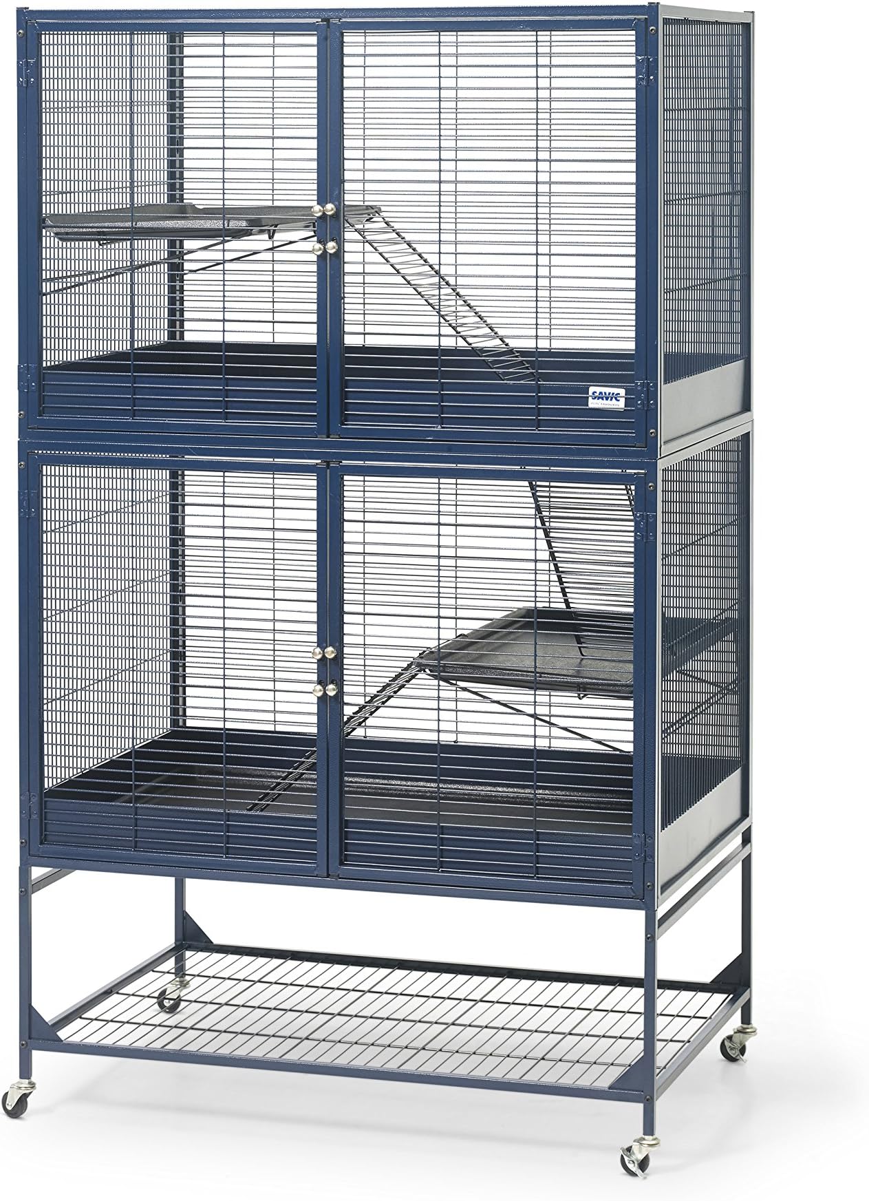 Savic Suite Royale Navy Blue Small Animal Cage 95 x 63 x 159 cm ...