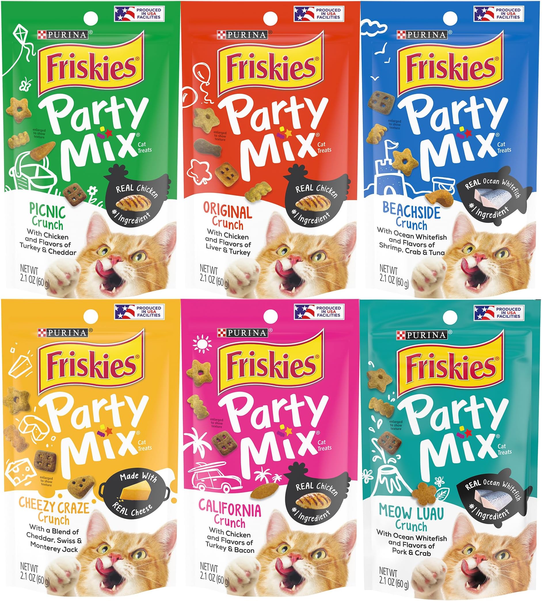 Amazon.com : Friskies Party Mix California Dreamin' Crunch - 6oz : Pet ...