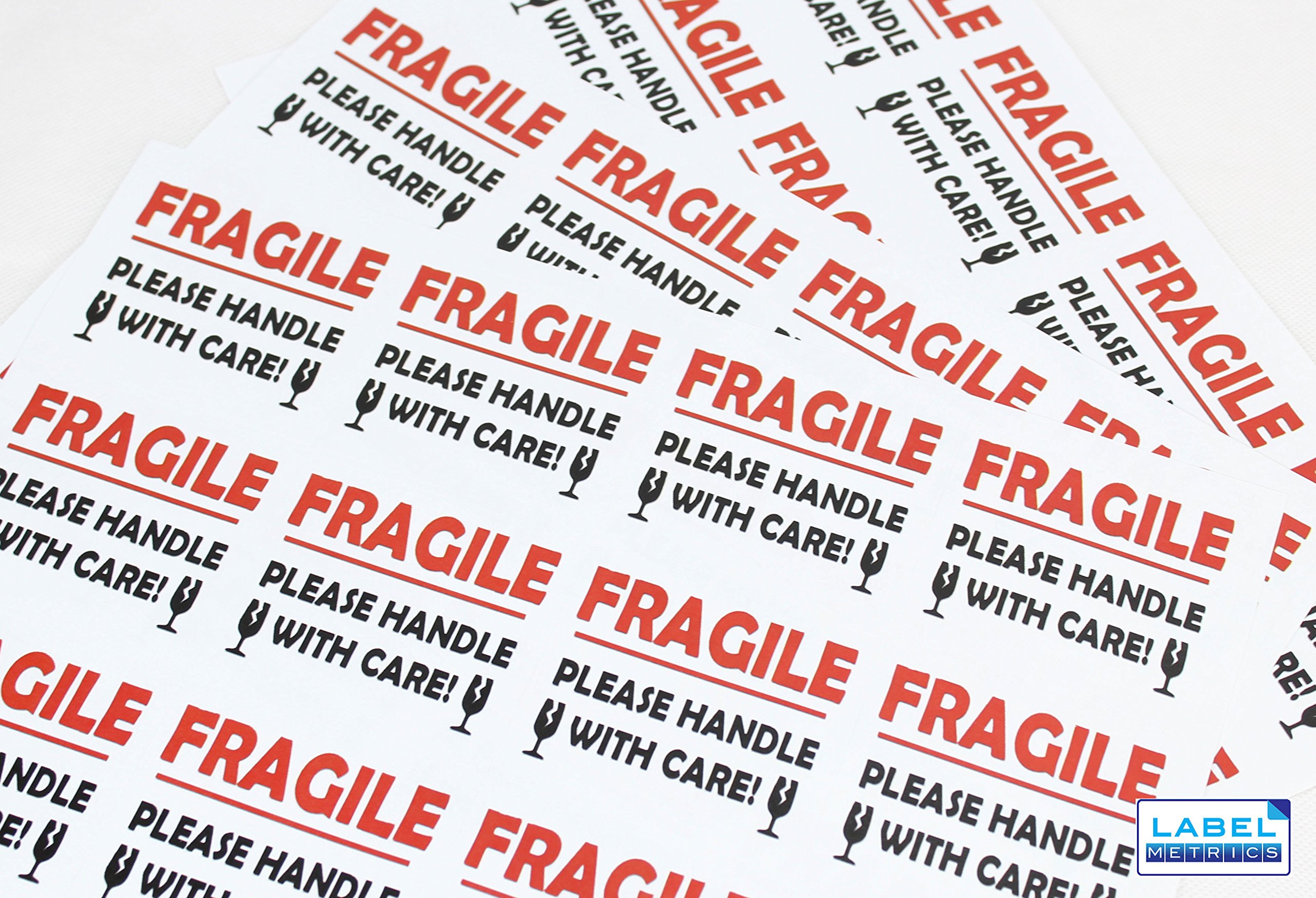 Buy Label Metrics -"Fragile Please Handle with Care" Labels/Stickers 12 ...