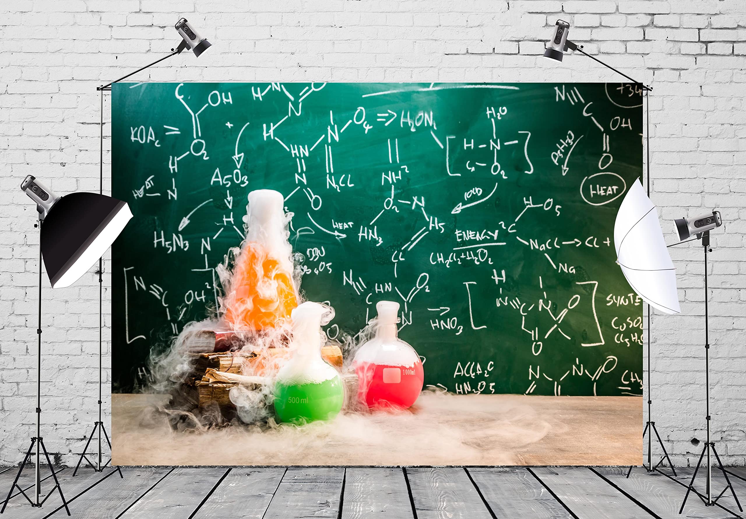 Snapklik.com : 8x6ft Fabric Chemical Lab Backdrop Blackboard Element ...
