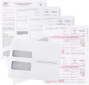 Amazon.com : Complete Laser 1099 Misc Tax Form 2022 Set and 1096 - Kit for 25 Vendors ~3-Part ...