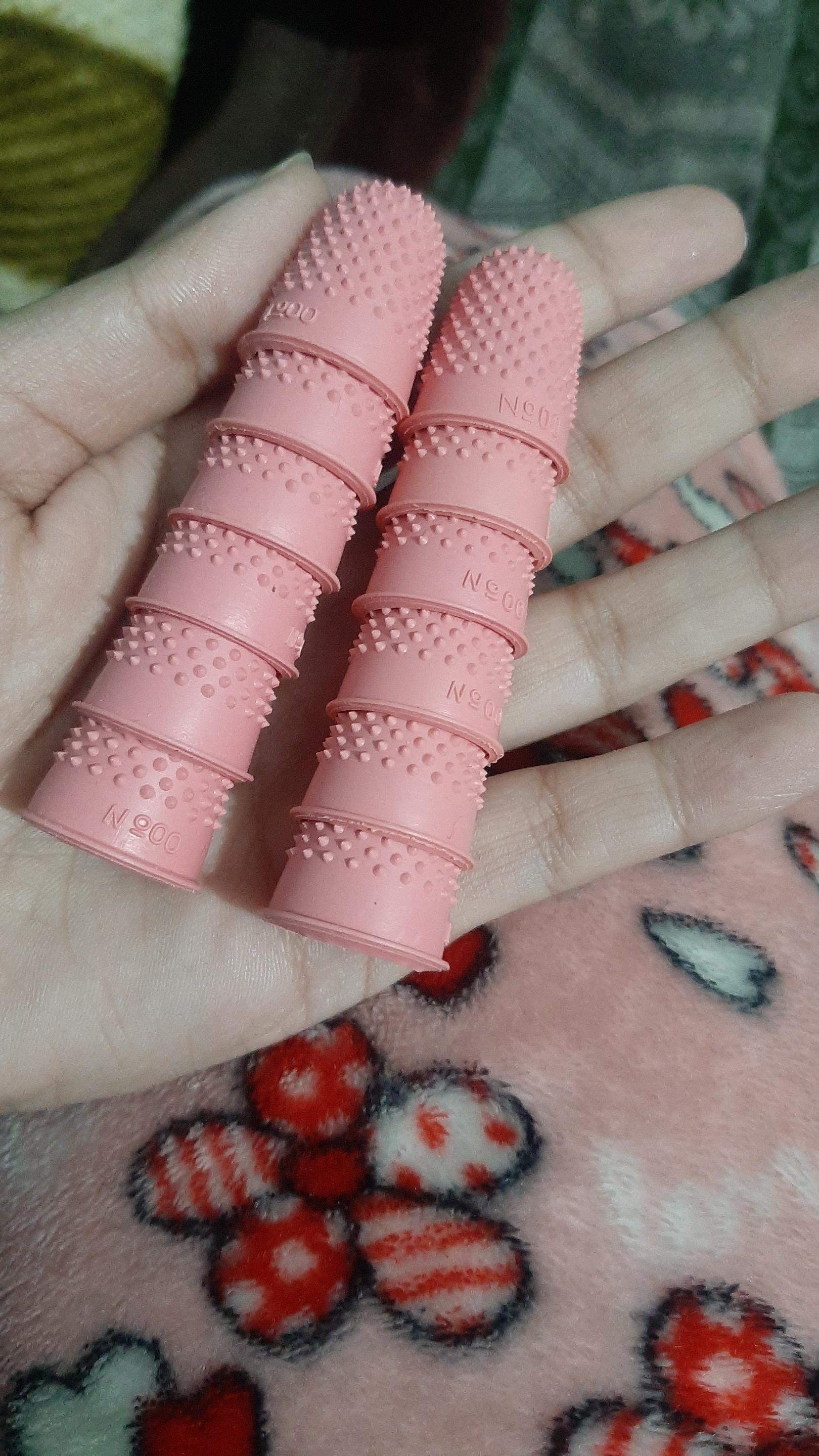 janrax Pack of 12 Red No.00 Rubber Thimblettes - Extra Small Thimble ...