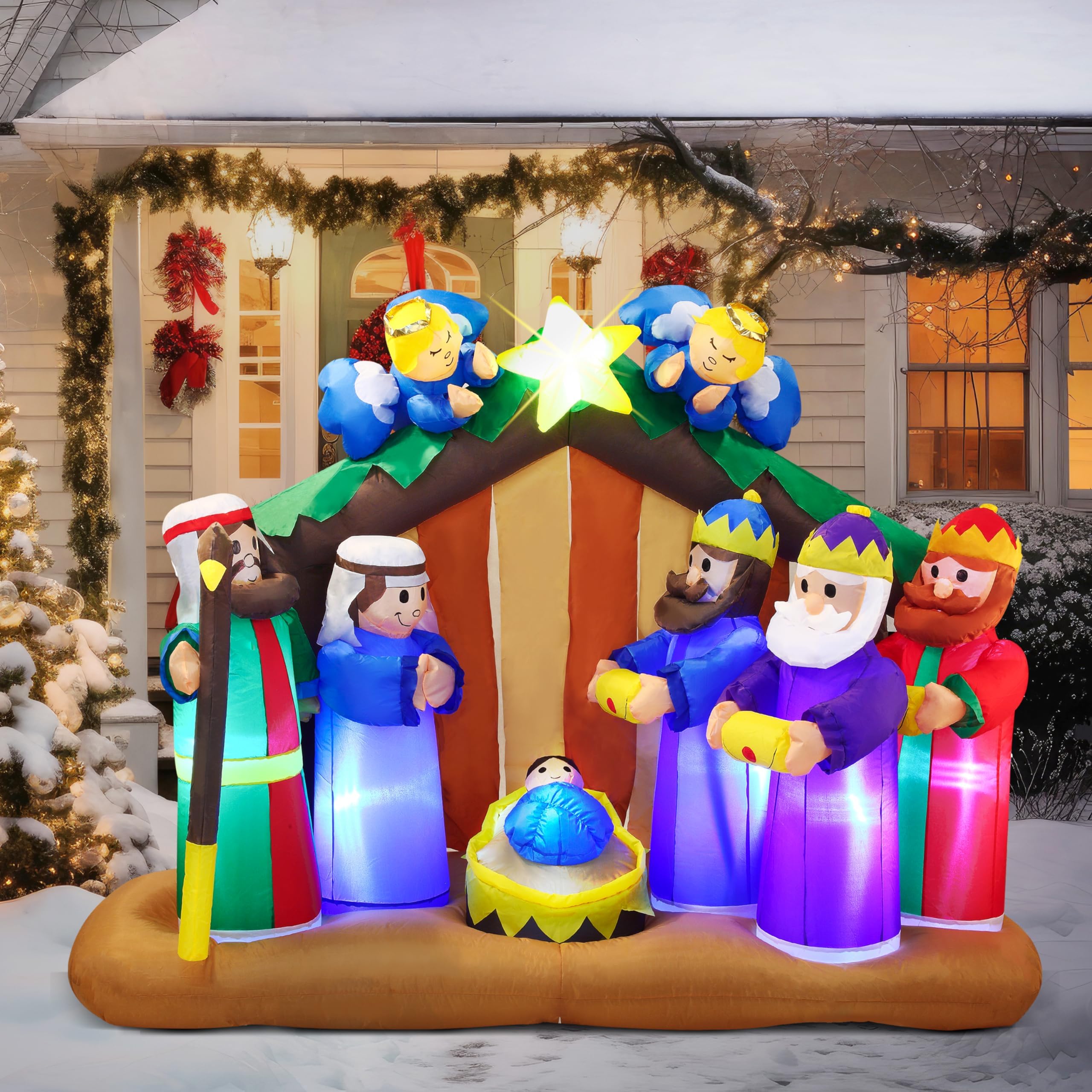 Gemmy 36707 Christmas 7 Nativity Scene Airblown Inflatable at Kay ...
