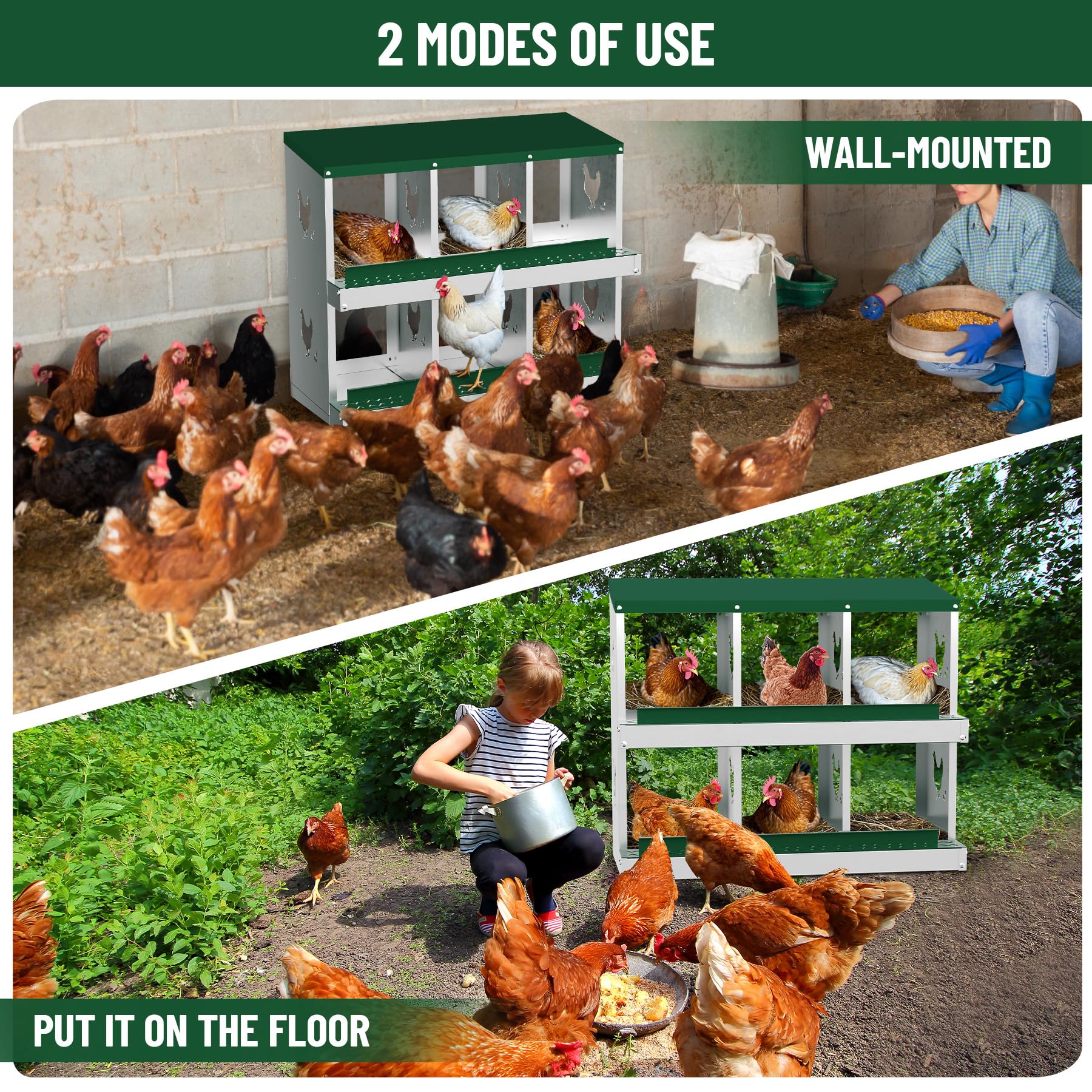 Snapklik.com : Chicken Nesting Box, 6 Holes Nesting Boxes For Chicken ...