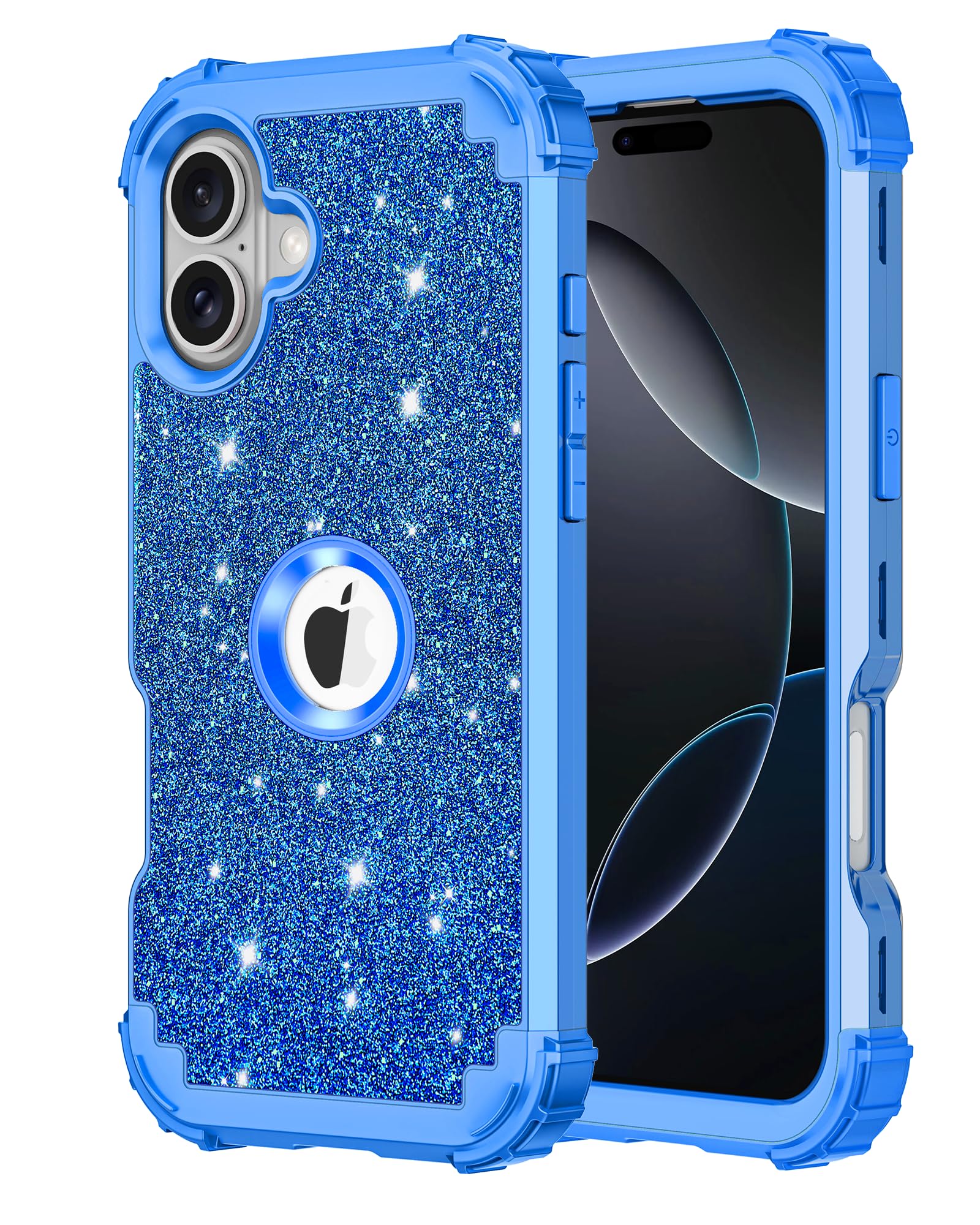 Amazon.com: LONTECT for iPhone 16 Plus Case Glitter Sparkly Bling 3 in ...