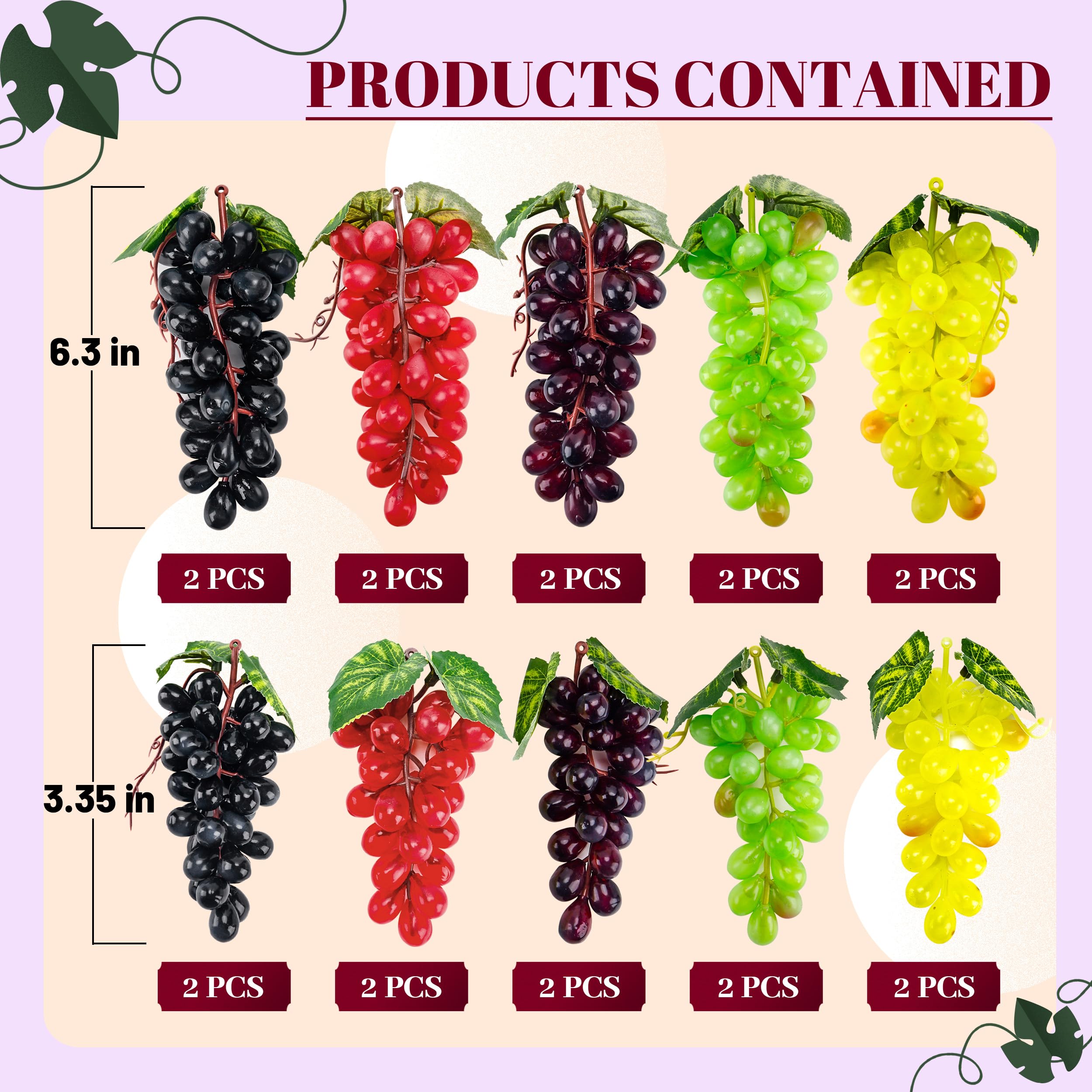 Snapklik.com : Toopify 20 Bunches Artificial Grapes, Simulation ...