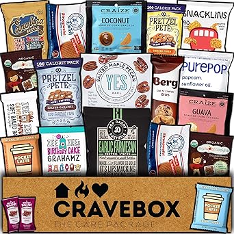 Amazon.com : CRAVEBOX Gourmet Specialty Snack Box Care Package (20ct ...