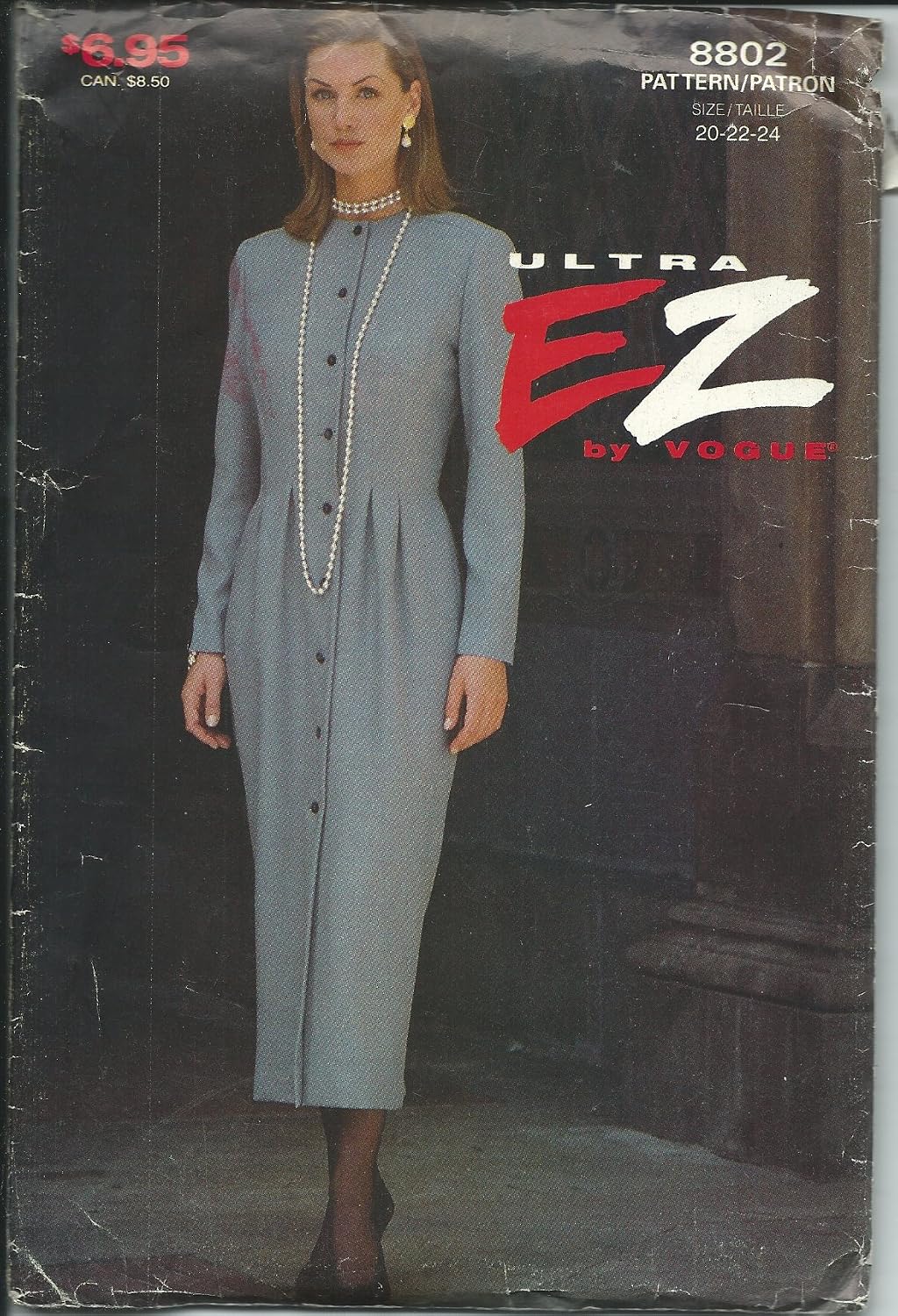 Amazon.com: Vogue 8802 Sewing Pattern Misses Ultra EZ Dress Size 20-24 ...