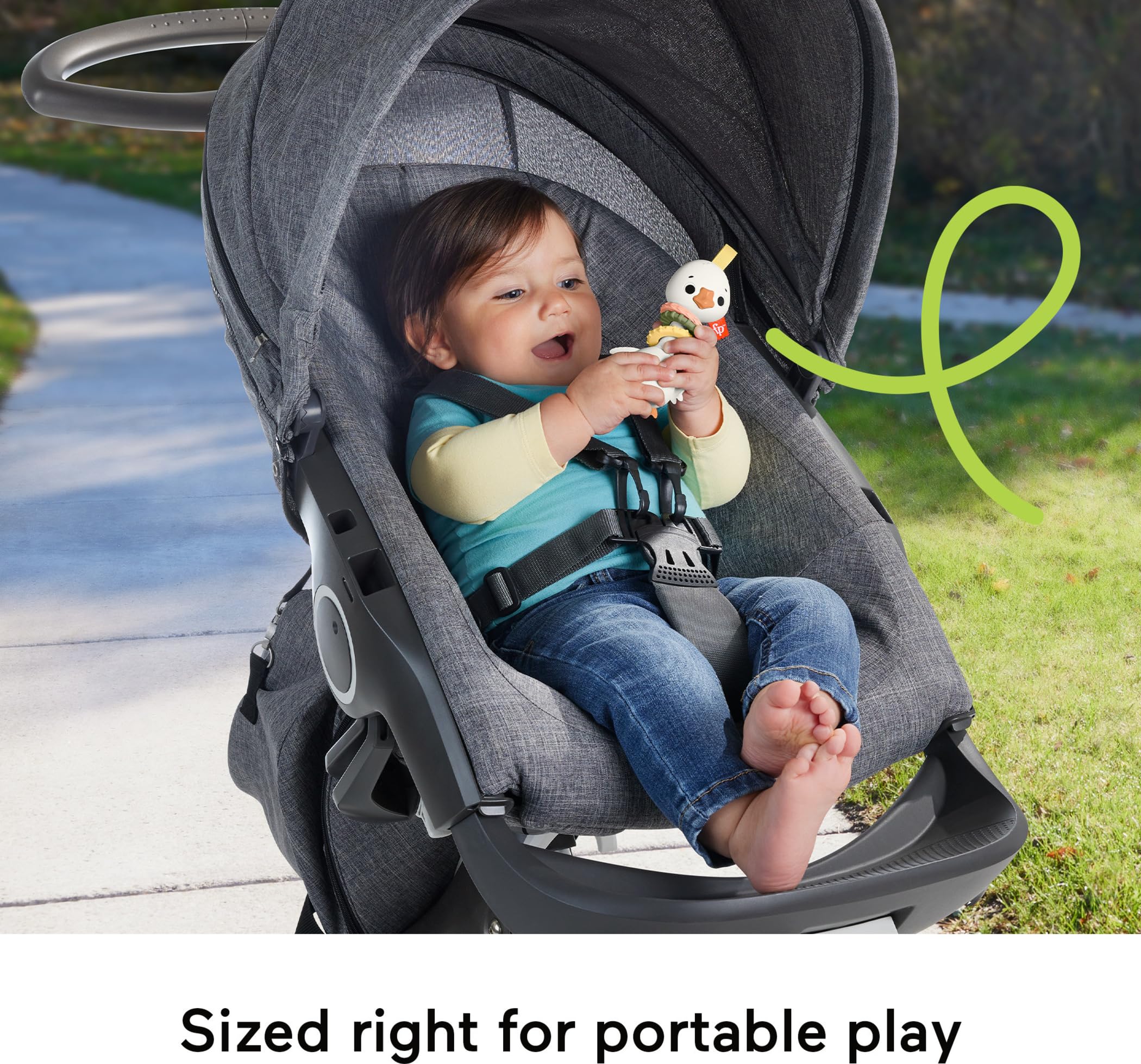 Snapklik.com : Fisher-Price Baby Sensory Toy Clack & Quack Goose