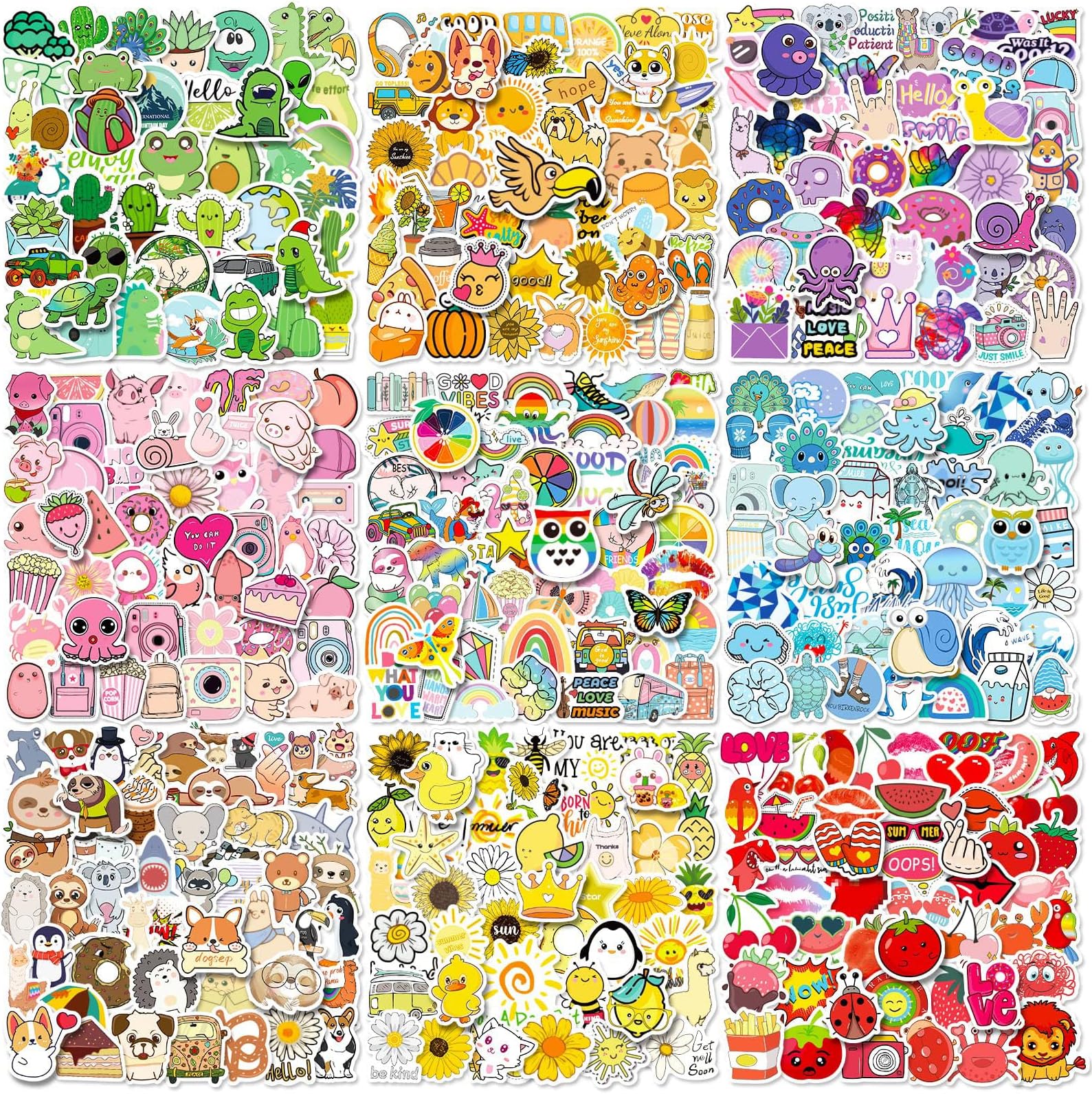 Amazon.com: 100Pcs Water Bottle Stickers for Kids Teens, Waterproof ...