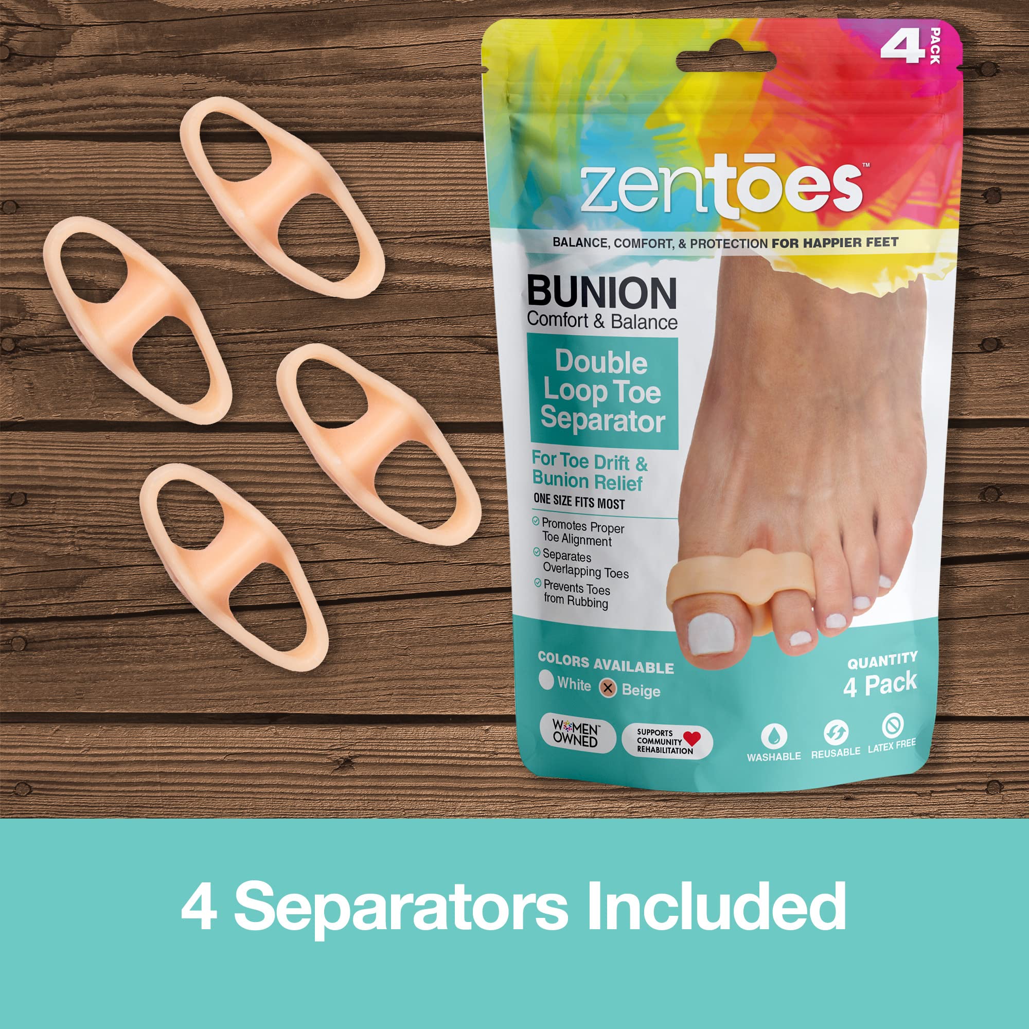 Snapklik.com : ZenToes Toe Spacers Bunion Corrector For Women And Men ...