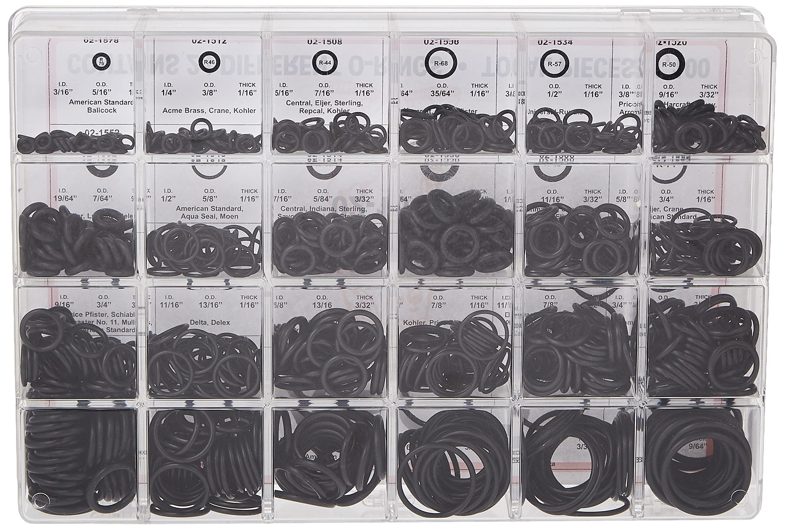 APPROVED VENDOR O-Ring Assortment: Metric, Viton(R), 500, 43% OFF