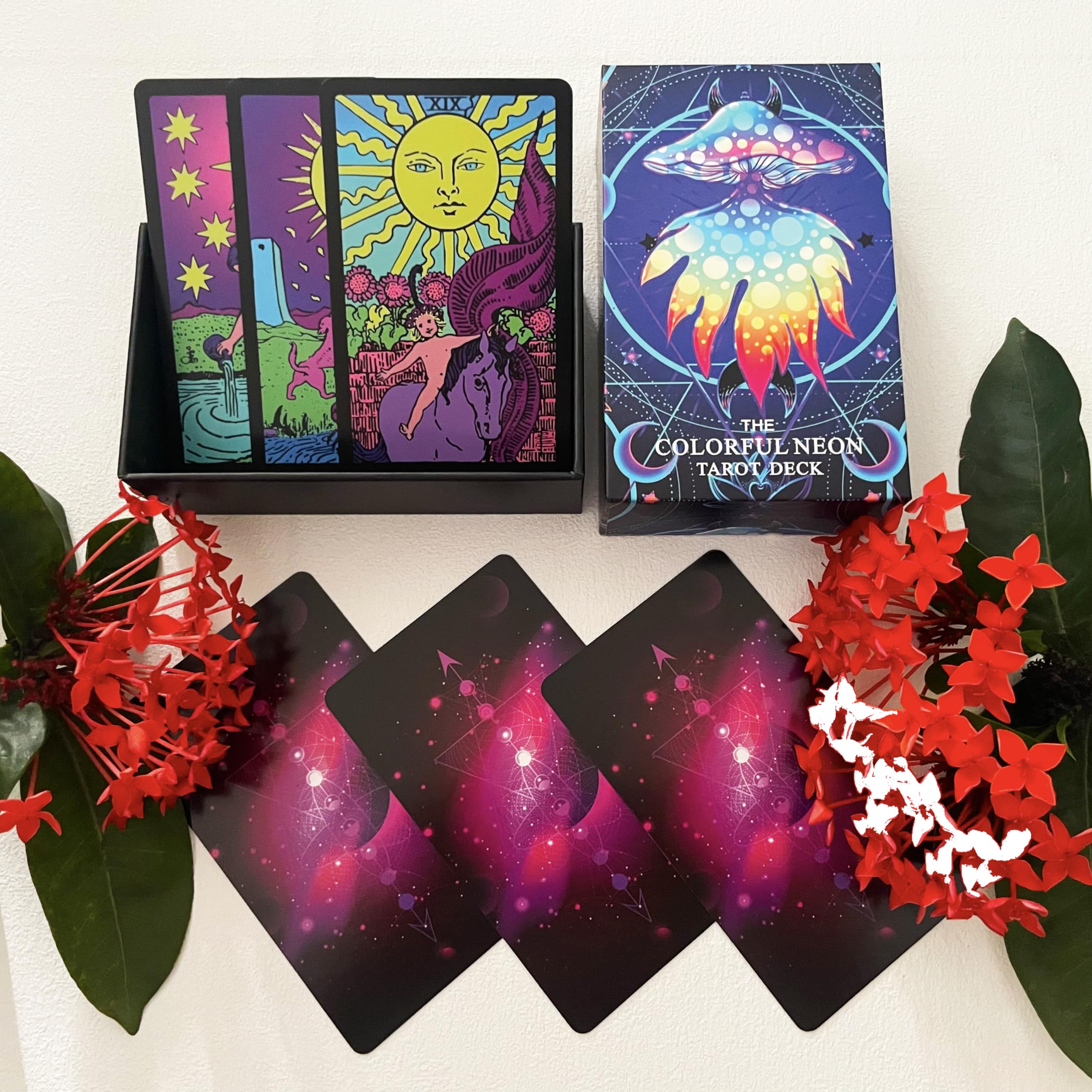 Snapklik.com : Jrskvaro Colorful Neon Tarot Cards Deck