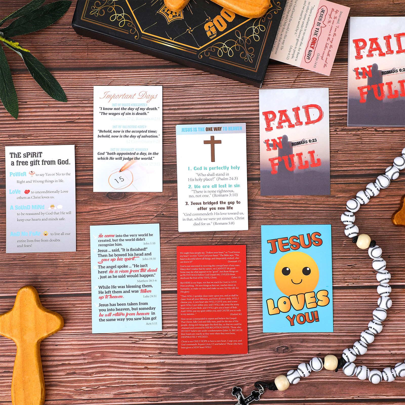 Snapklik.com : 160 Pcs Gospel Tract Card Bulk Plan Of Salvation Cards ...