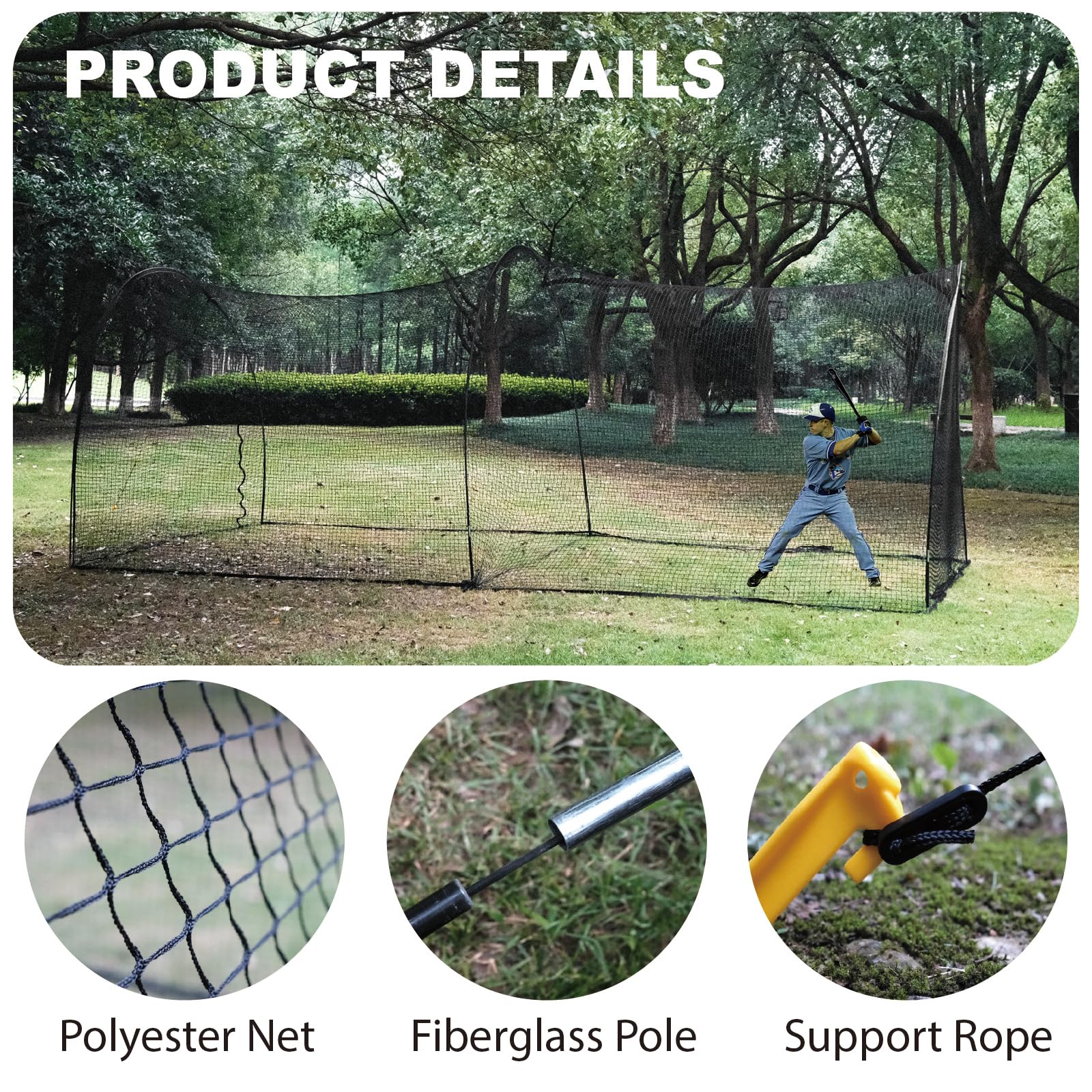 Snapklik.com : AIRHOP 22FT Portable Baseball & Softball Batting Cage ...