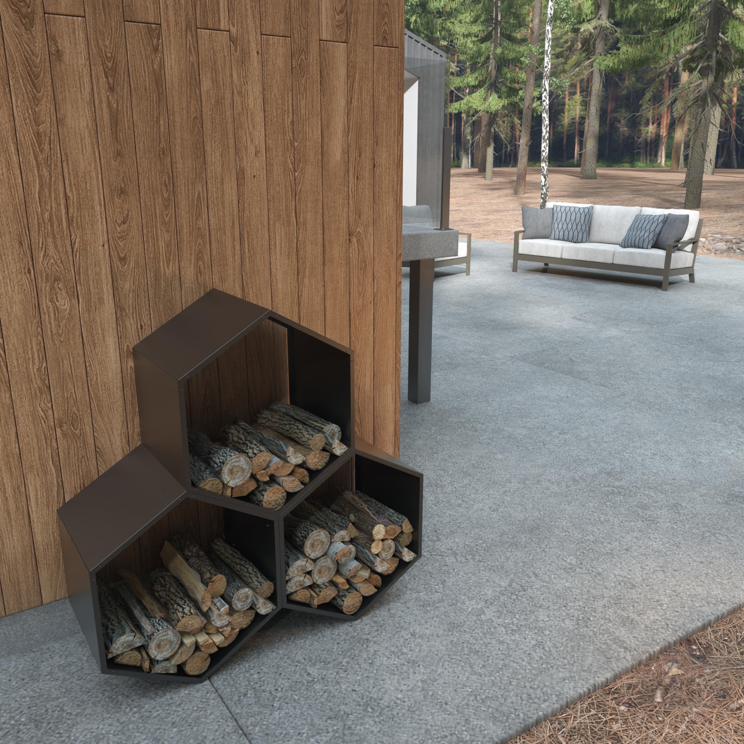 Snapklik.com : Firewood Rack Heavy Duty Wood Holders Fireplace Wood ...