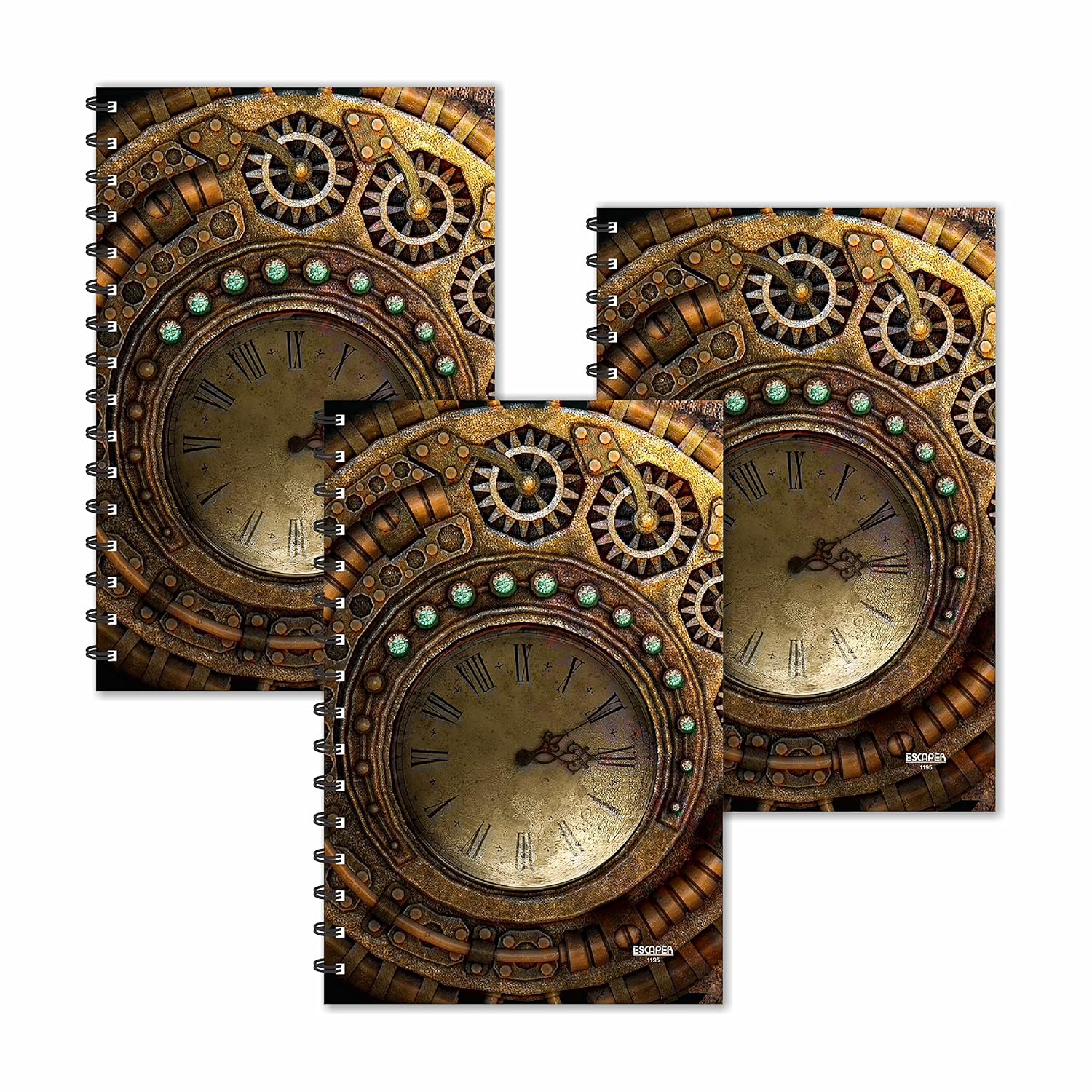 ESCAPER Golden Clock Diary (Ruled - A5 Size - 8.5 x 5.5 inches ...