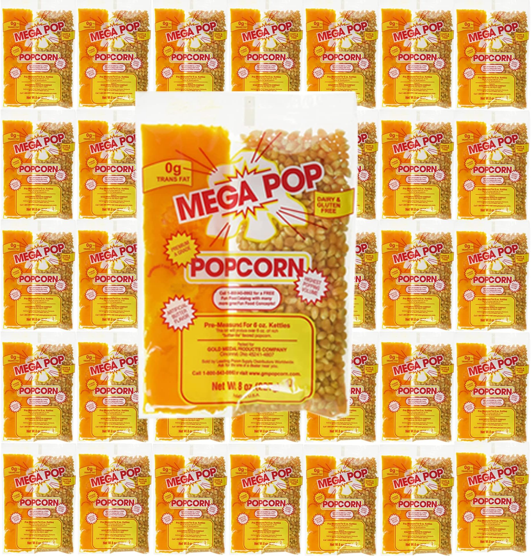 Amazon.com: BeeQ BOX - (Pack of 36) Mega Pop Popcorn, Oil and Salt Kits ...