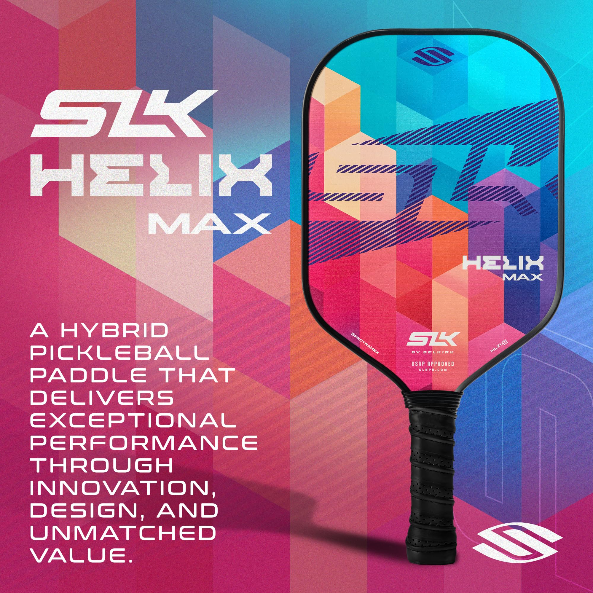 Snapklik.com : 2024 SLK Helix Pro Pickleball Paddle Carbon Fiber ...