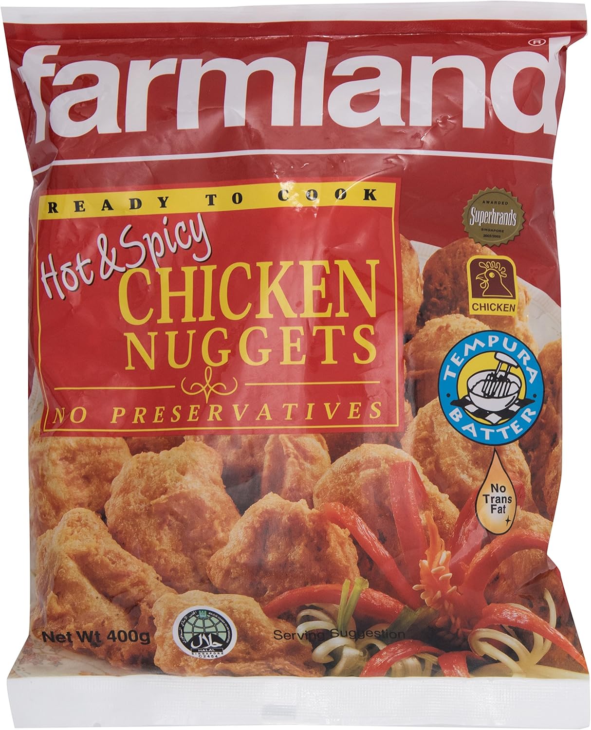 Farmland Hot & Spicy Chicken Nuggets, 400g - Frozen : Amazon.sg: Grocery