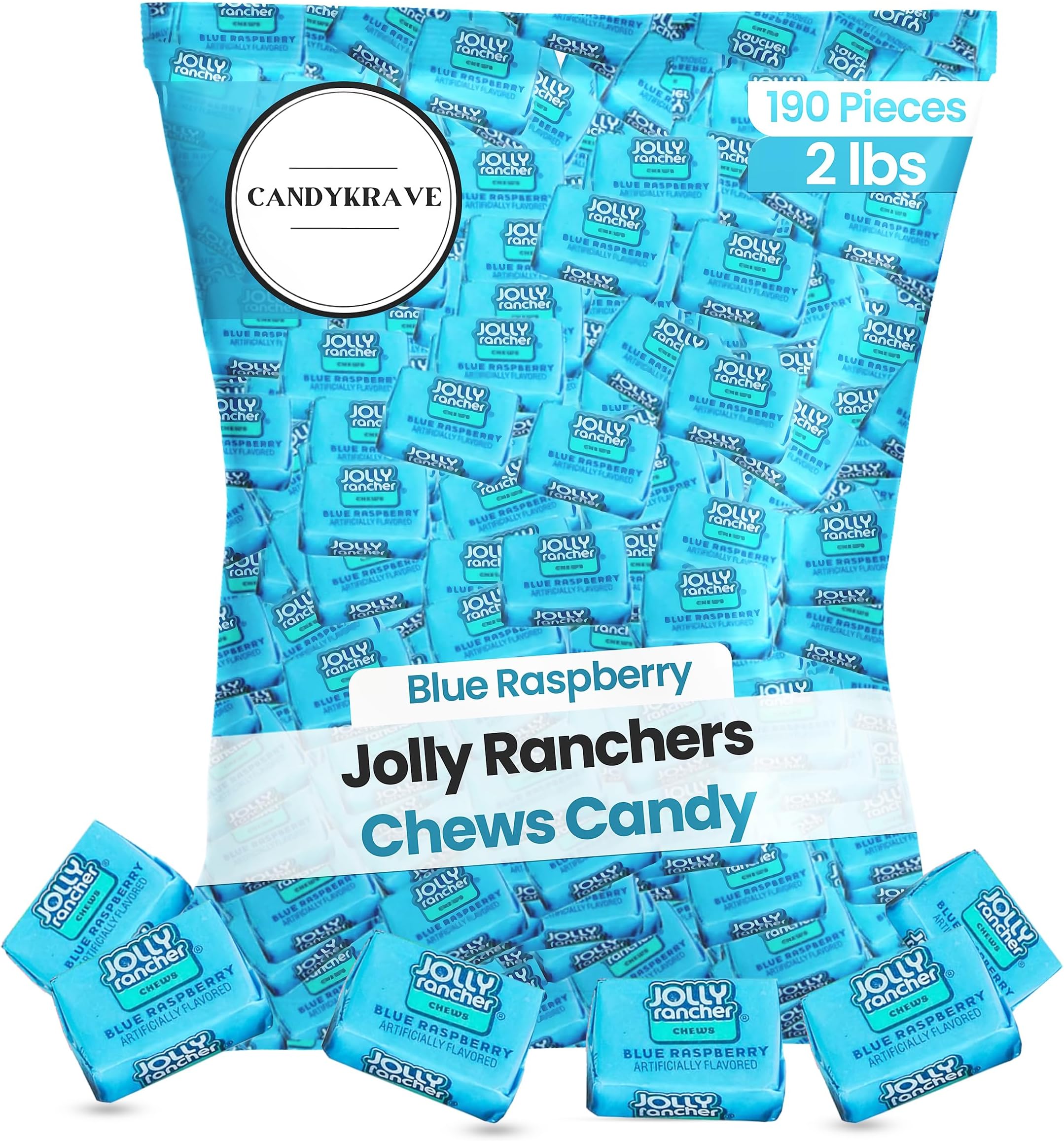 Amazon.com: Jolly Ranchers Chews Candy - Blue Raspberry Flavor - 190 ...