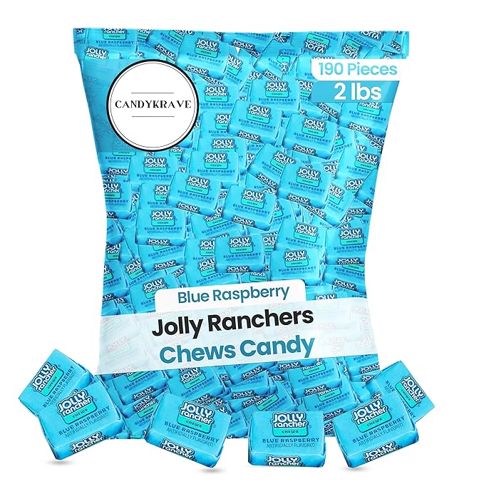 Amazon.com: Jolly Rancherss Chews Candy - Blue Raspberry Flavor - 190 ...