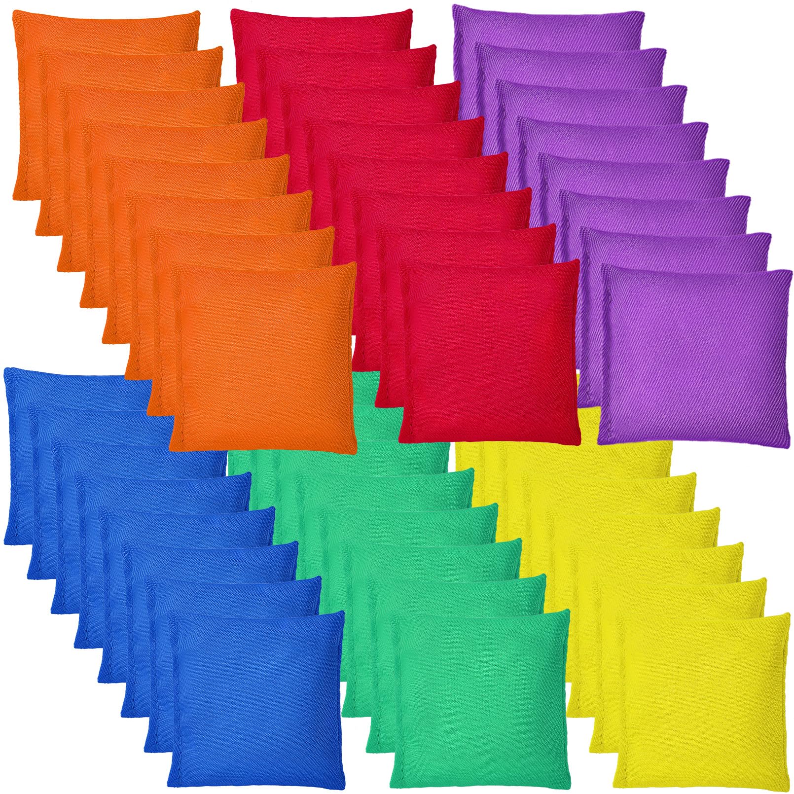 Amazon.com: 48 Pcs Bean Bags,Nylon Cornhole Bean Bags,Colorful Bean Bags for Tossing,Mini Bean ...