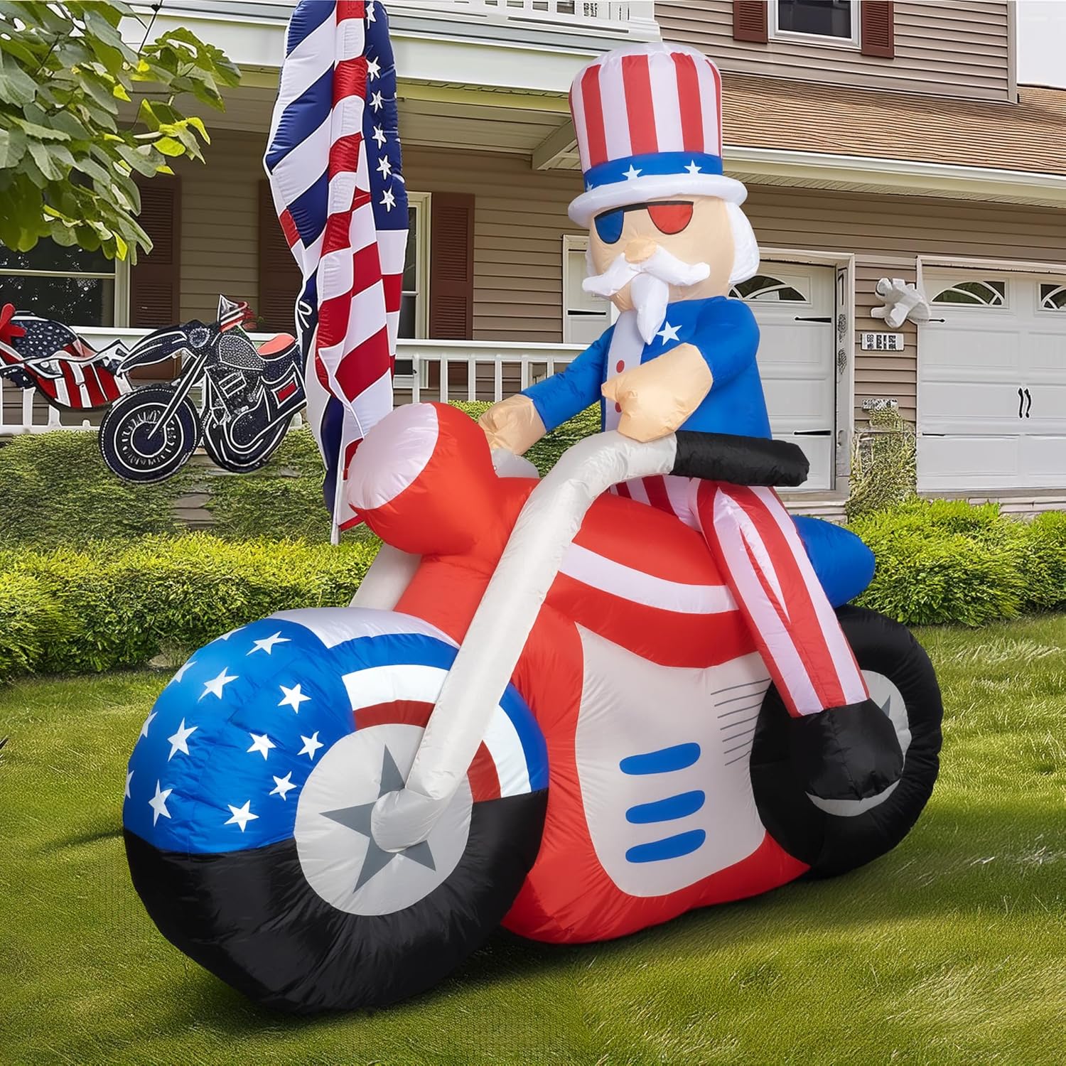 Amazon.com: Dazzle Bright 4th of July Inflatable Decorations, 6FT Uncle ...