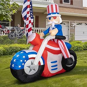 Amazon.com: Dazzle Bright 4th of July Inflatable Decorations, 6FT Uncle ...