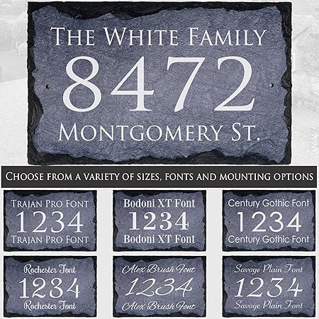 Amazon.com : Beautifully Handcrafted and Customizable Slate Home ...