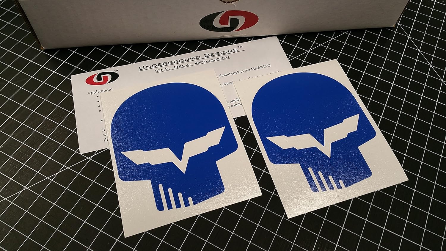 Amazon.com: Corvette Jake Skull Decal Racing Flag Sticker LS1 LS6 LS2 ...