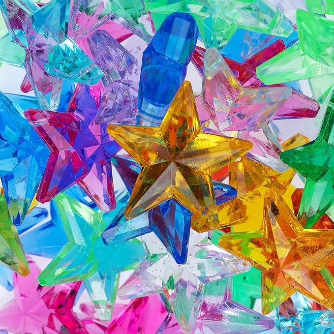 Amazon.com: Plastic Stars - Gemstones and Crystals - Pack of 160pcs ...