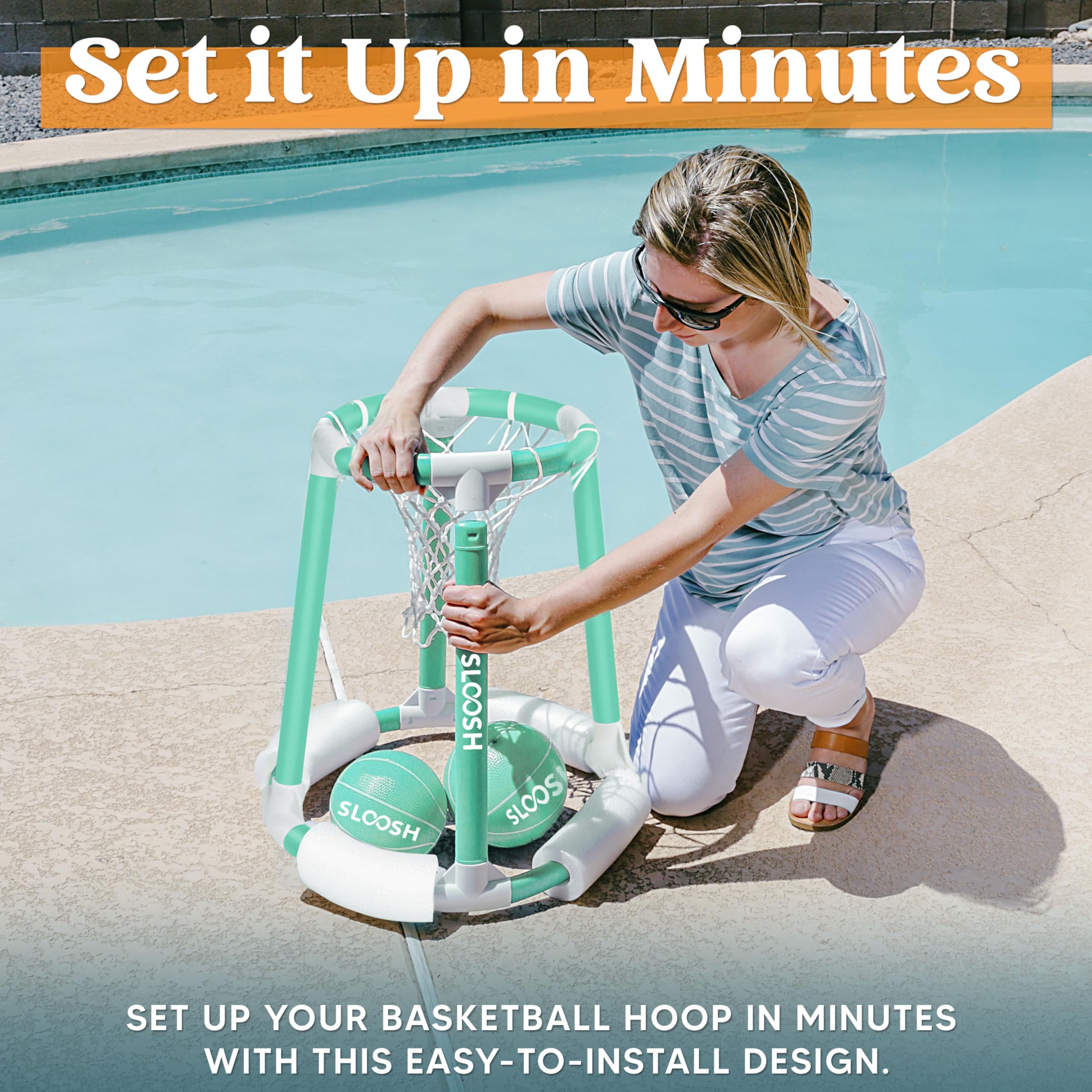 Snapklik.com : Sloosh Pool Basketball Hoop Toys, Floating Basketball ...
