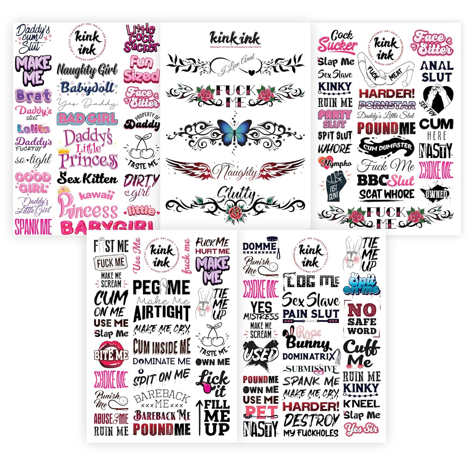 Amazon.com : Kink Ink - 117 x Sexy Naughty Hardcore Words and Phrases ...